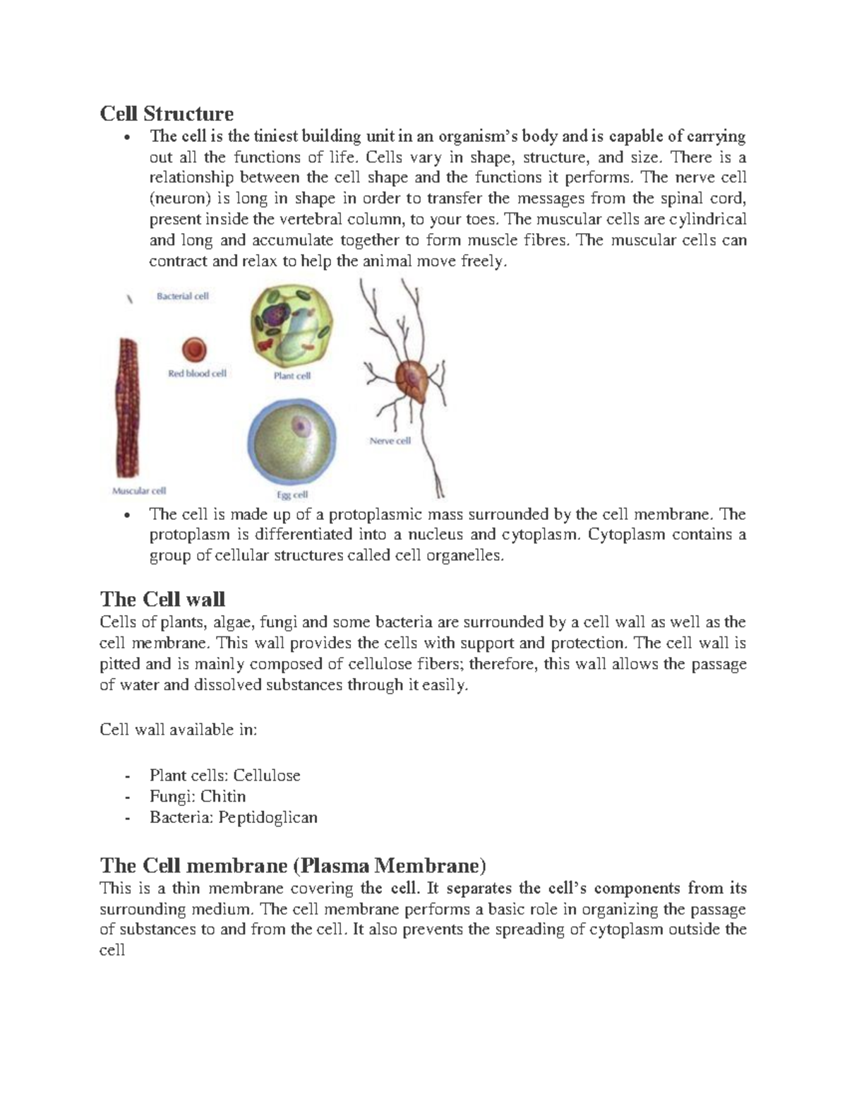 Module Cell Structure - Cell Structure The cell is the tiniest building ...
