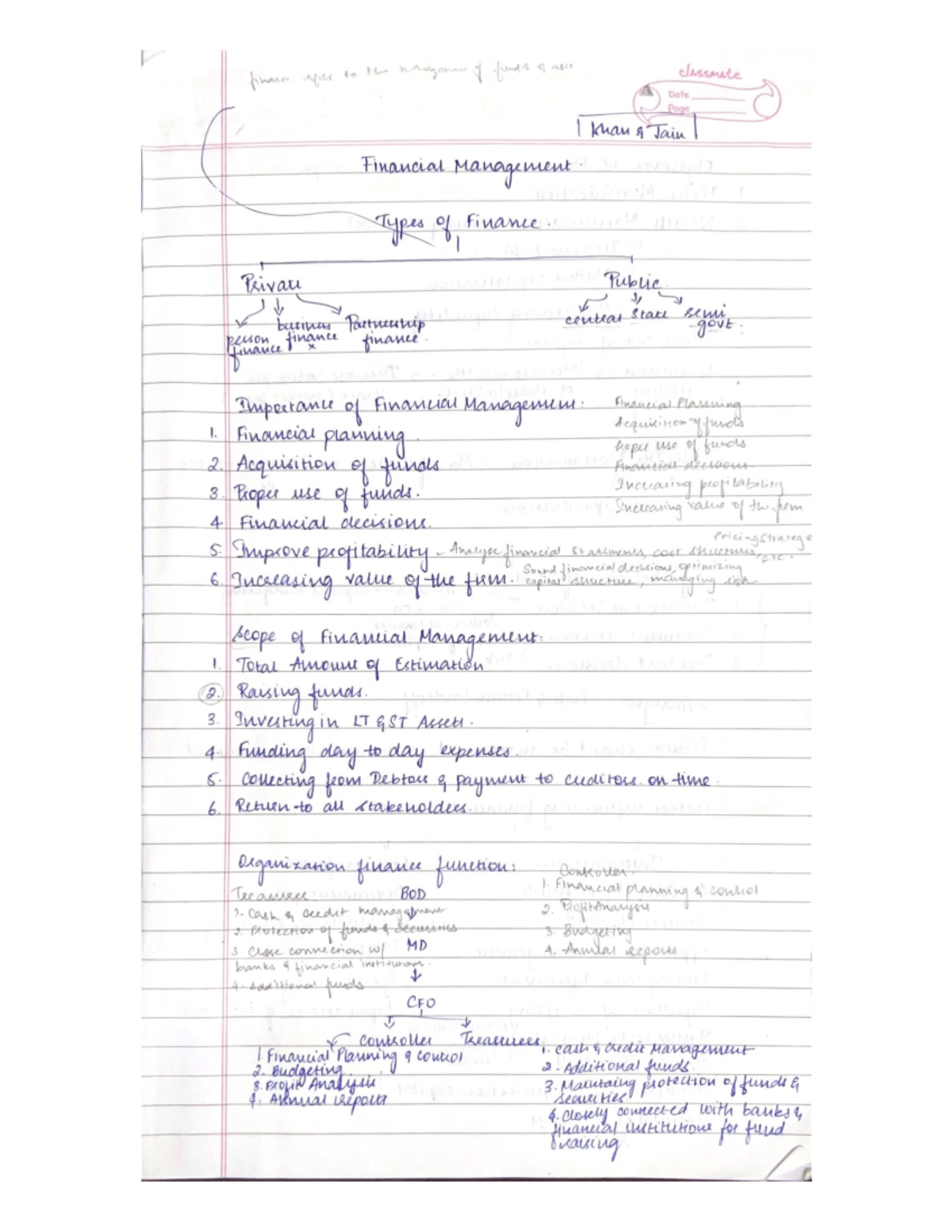 Financial Management Notes 1 - Studocu