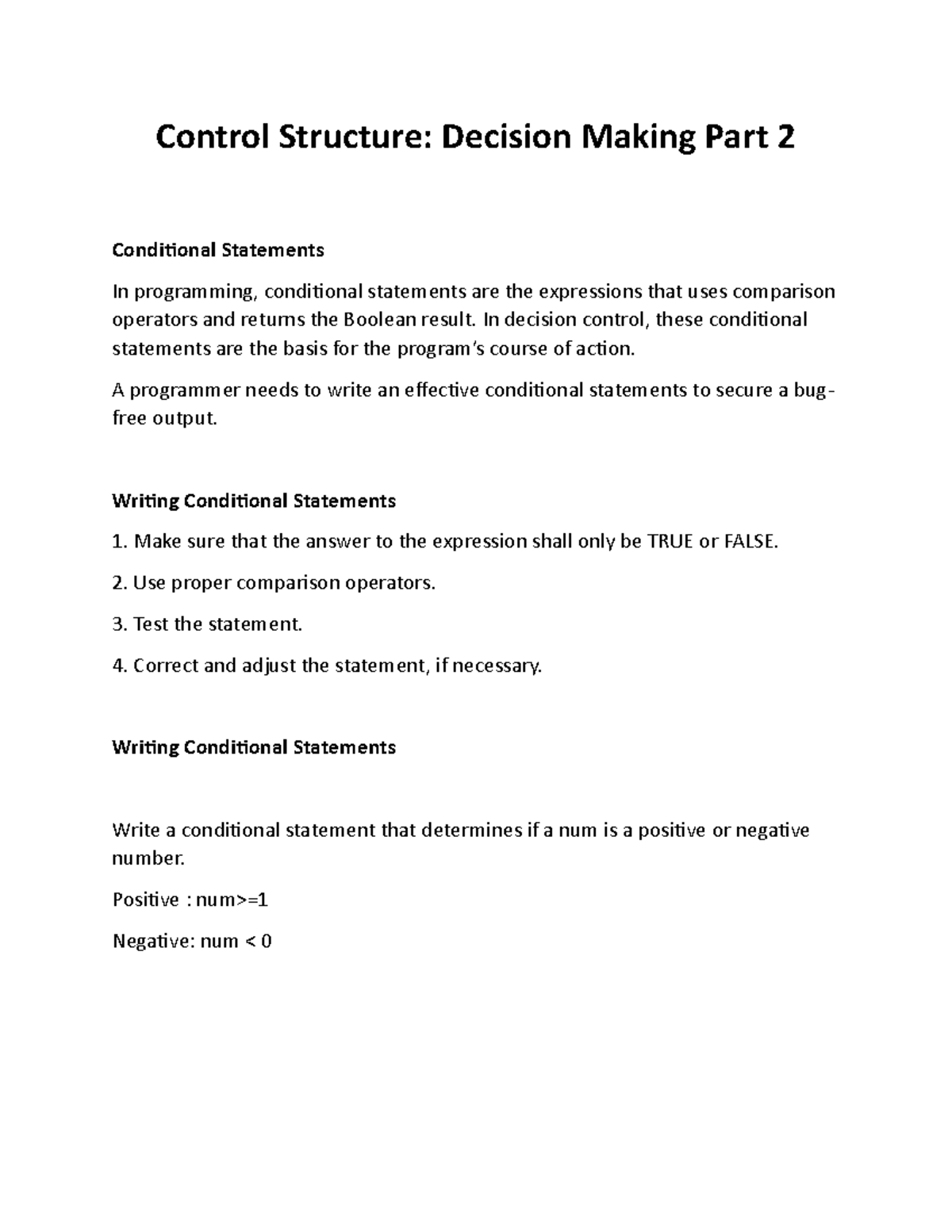 Decision Making In Programming Part 2 Control Structure Decision 7003
