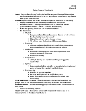 Chapter 2 - Summary Connect Core Concepts in Health - Chapter 2 ...