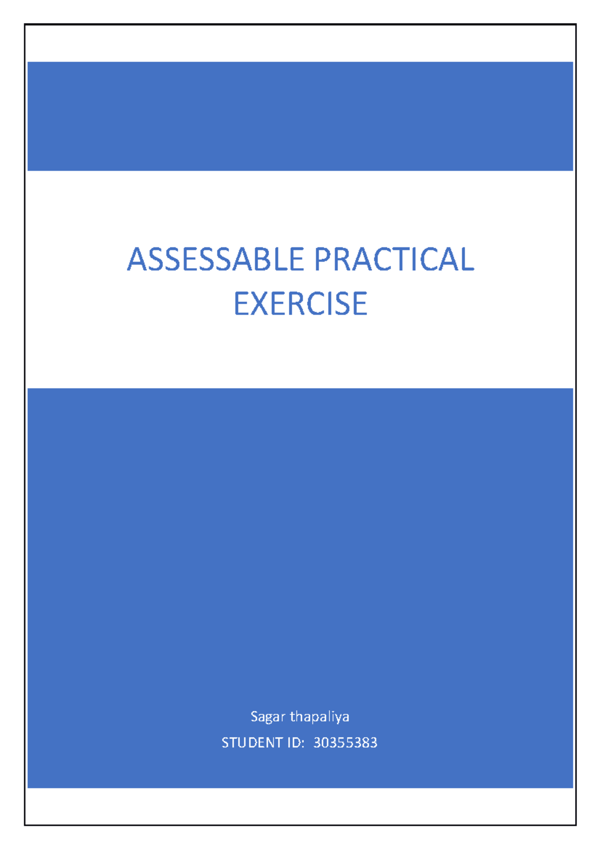 Assessable Practical Exercise(30355383) - ITECH2004 - Fed Uni - Studocu