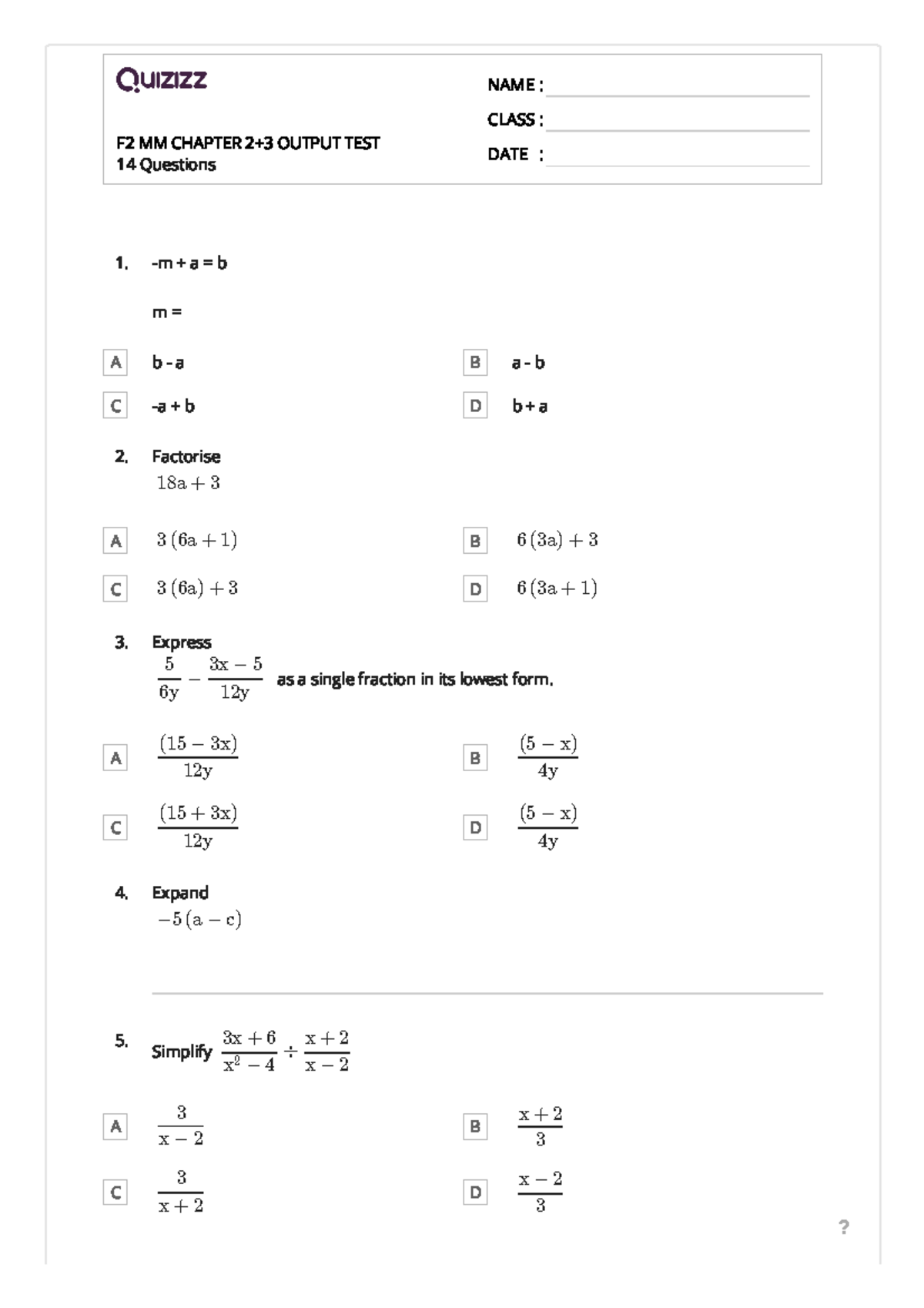 F2 MM Chapter 2+3 Output TEST - F2 MM CHAPTER 2+3 OUTPUT TEST 14 ...