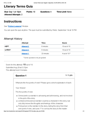 Topic Discussion Short Story Titles - - Studocu