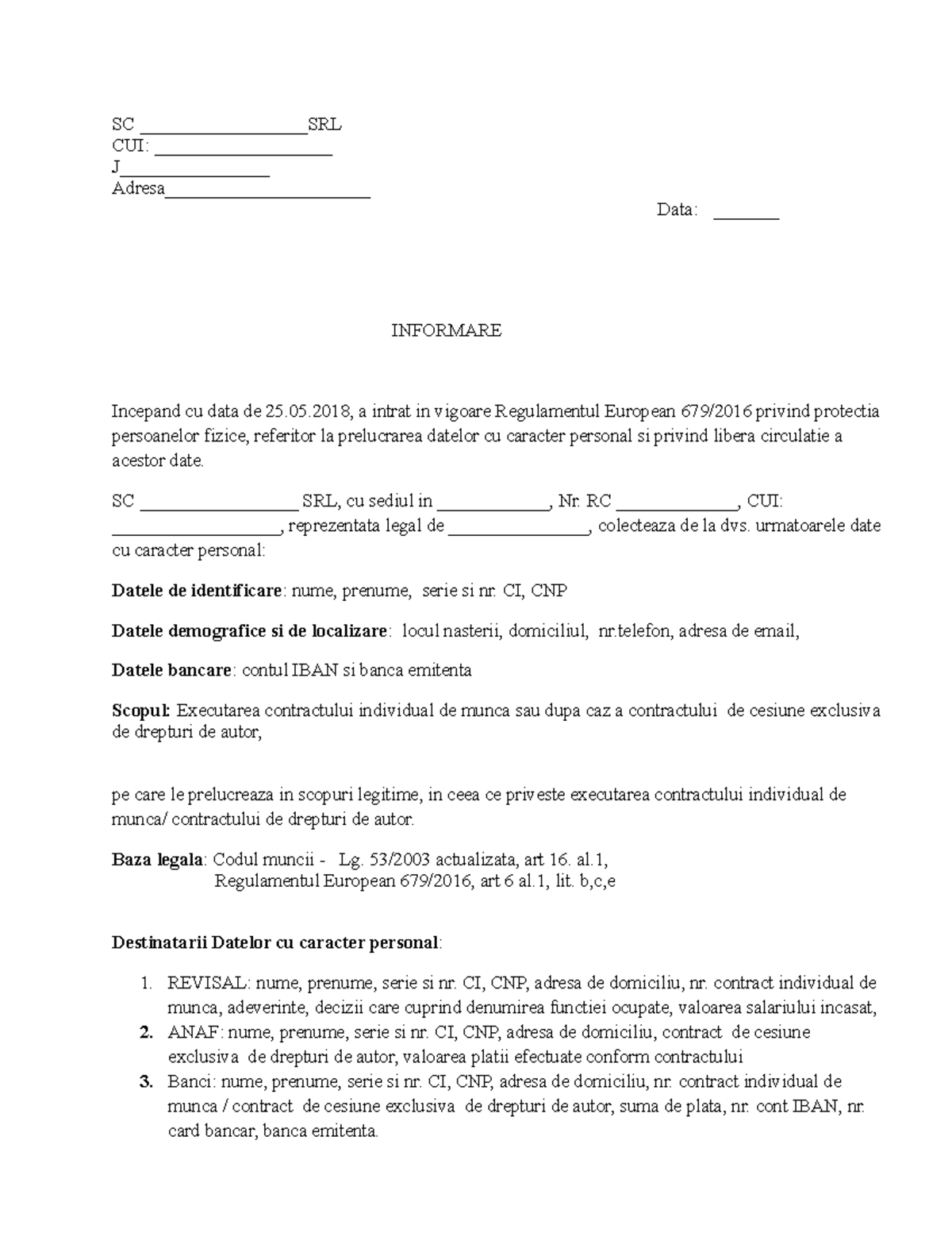 Informare -GDPR - RGPD stabilește cerințele detaliate pentru companii ...