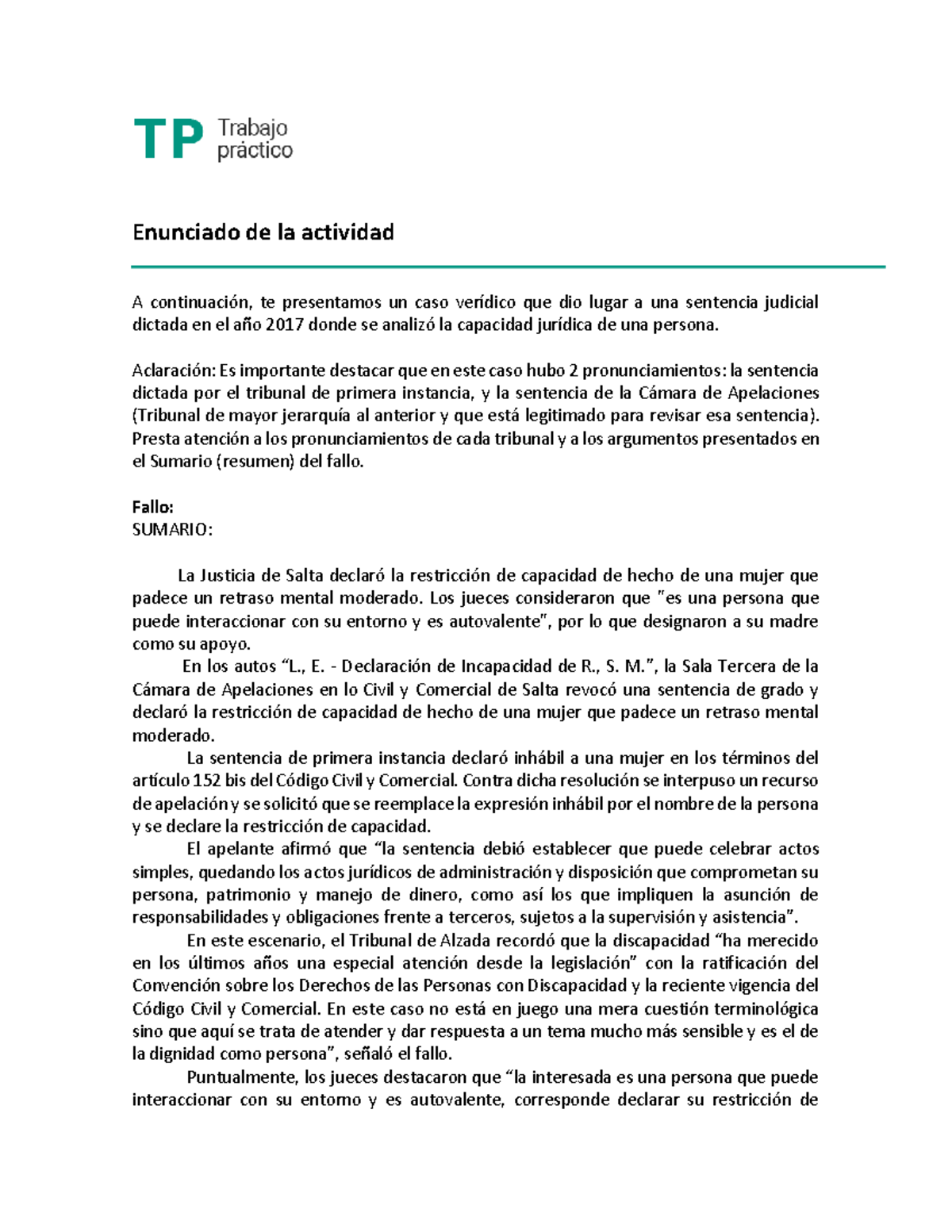 TP2 - Enunciado de la actividad - Warning: TT: undefined function: 32 Warning: TT: undefined ...