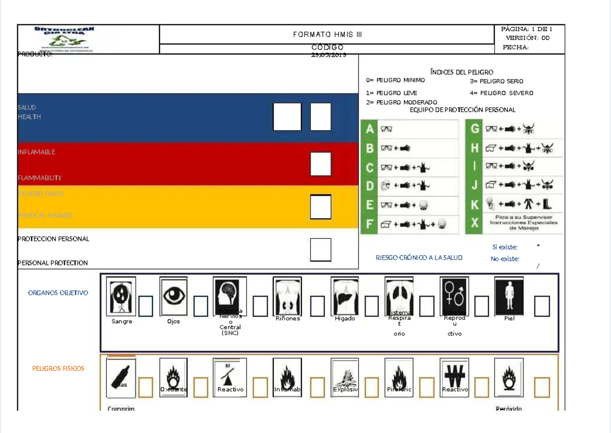 Pdf formato hmis iii v00 - FORMATO HMIS III PÁGINA: 1 DE 1 VERSIÓN: 00 ...