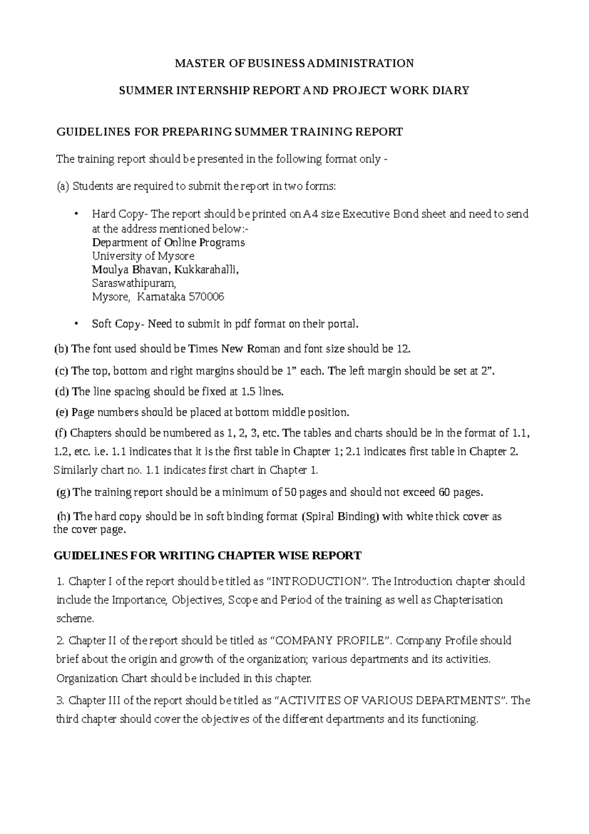 Internship-Report - MASTER OF BUSINESS ADMINISTRATION SUMMER INTERNSHIP ...