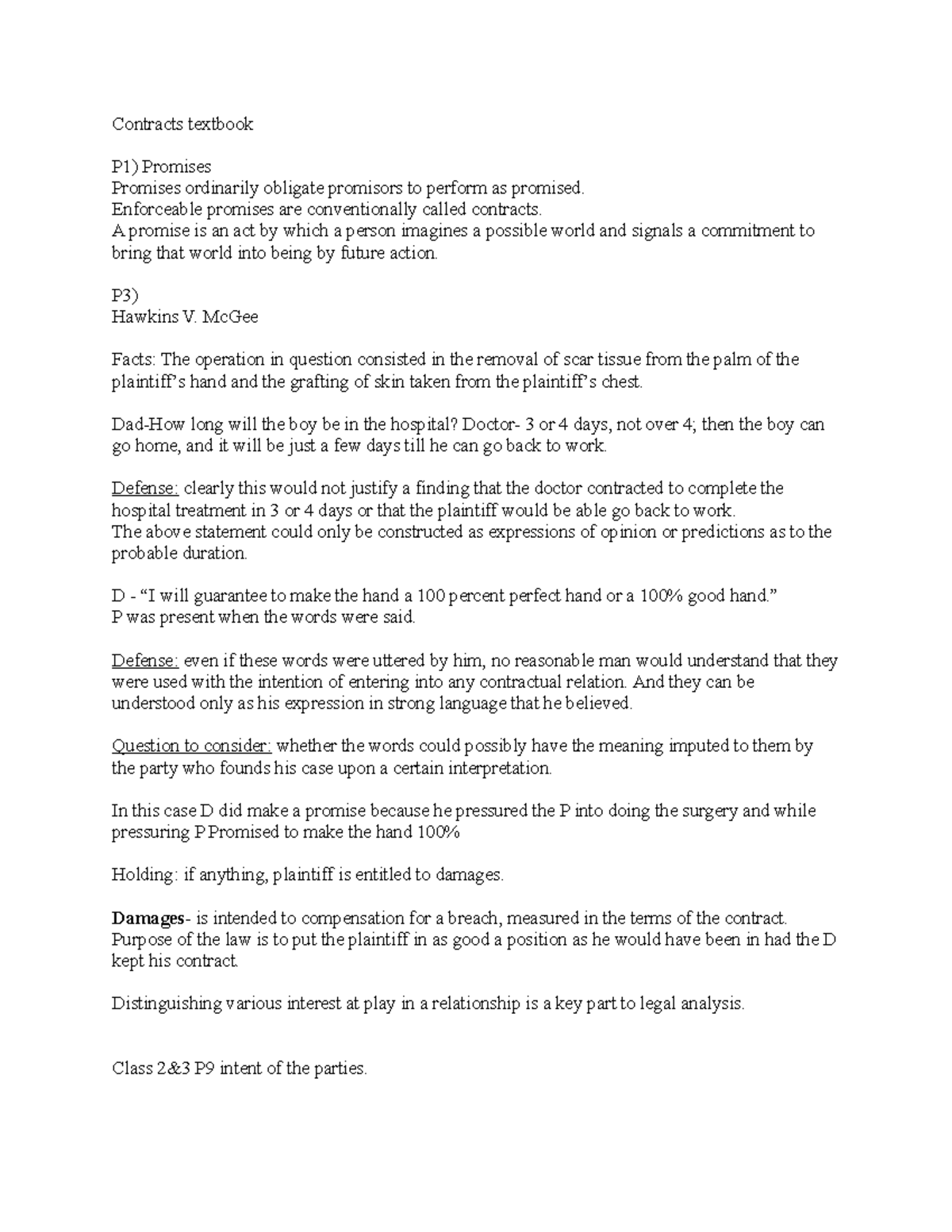 Contracts textbook - Contracts textbook P1) Promises Promises ...