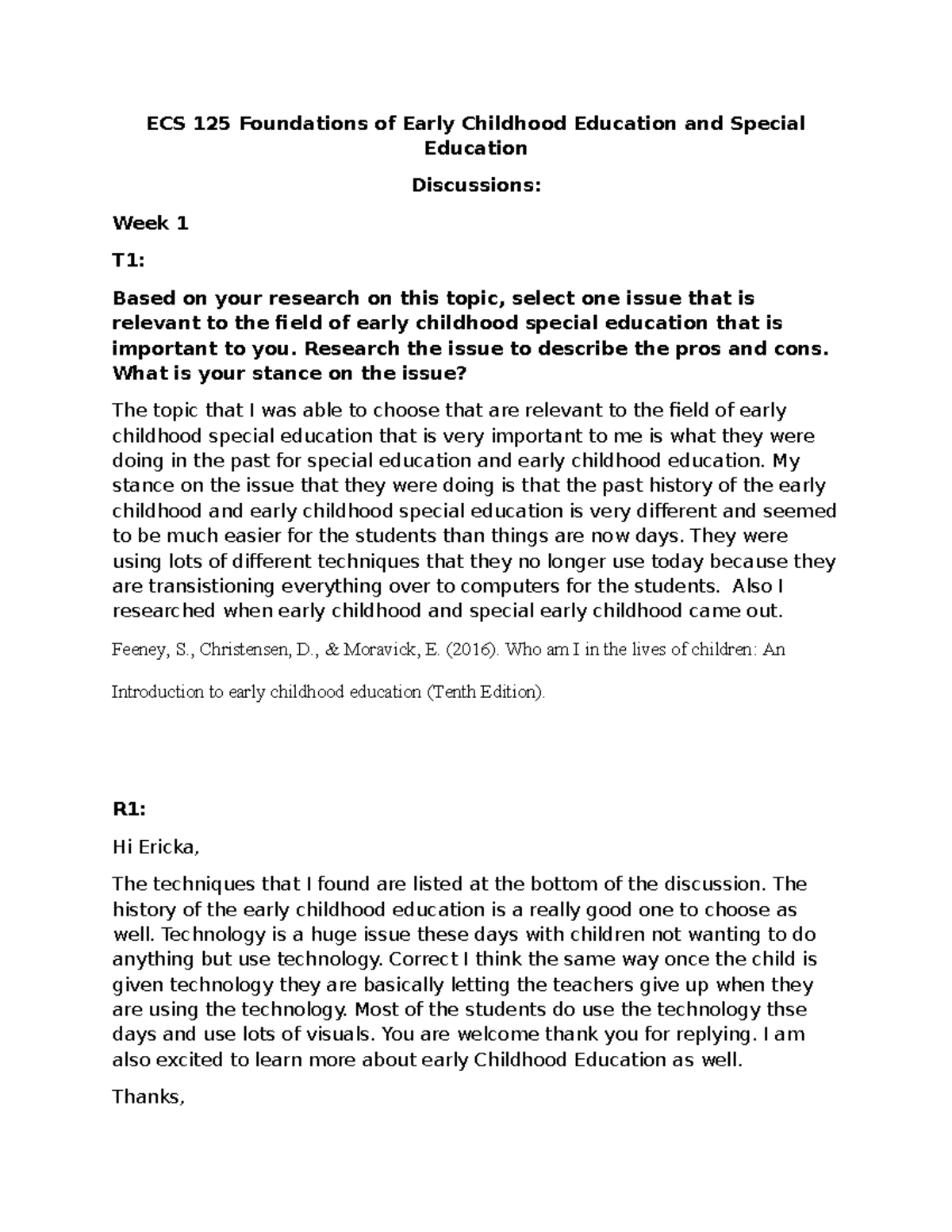 ECS 125 Foundations of Early Childhood Education and Special Education ...