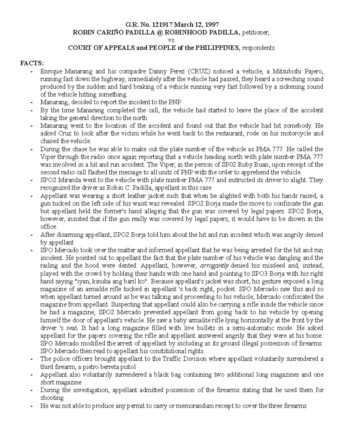 Padilla vs. CA, G.R. No. 121917, March 12, 1997 - G. No. 121917 March ...