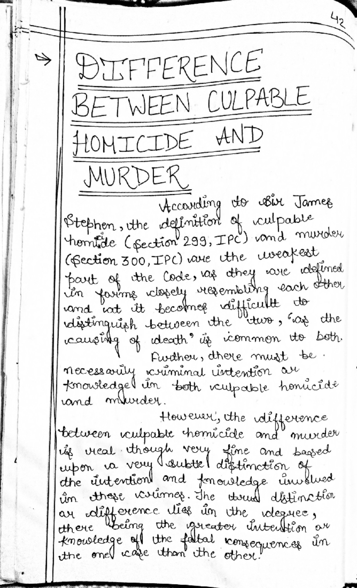 Culpable homicide and murder difference 20240508-064620 - 42 DIFFERENCE ...