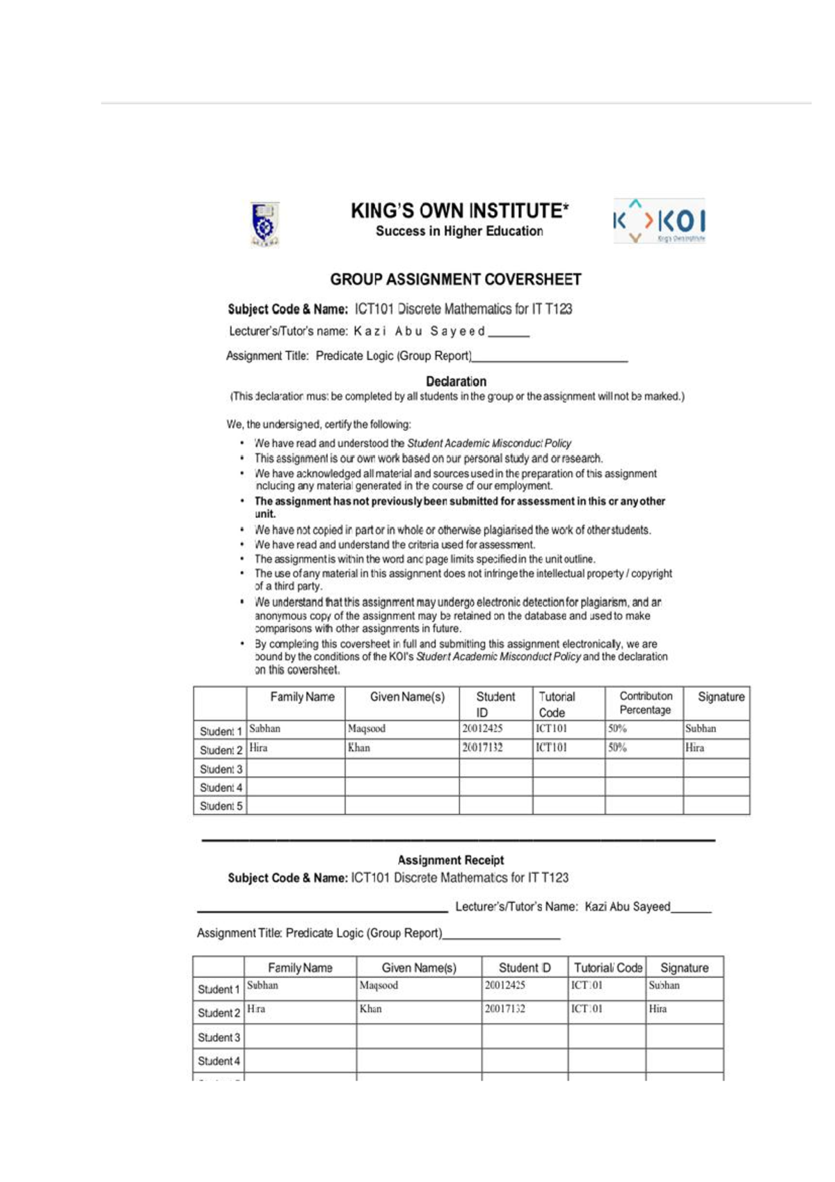 Predicate Logic Assignment Predicate Logic In This Report We Will Examine The Use Of