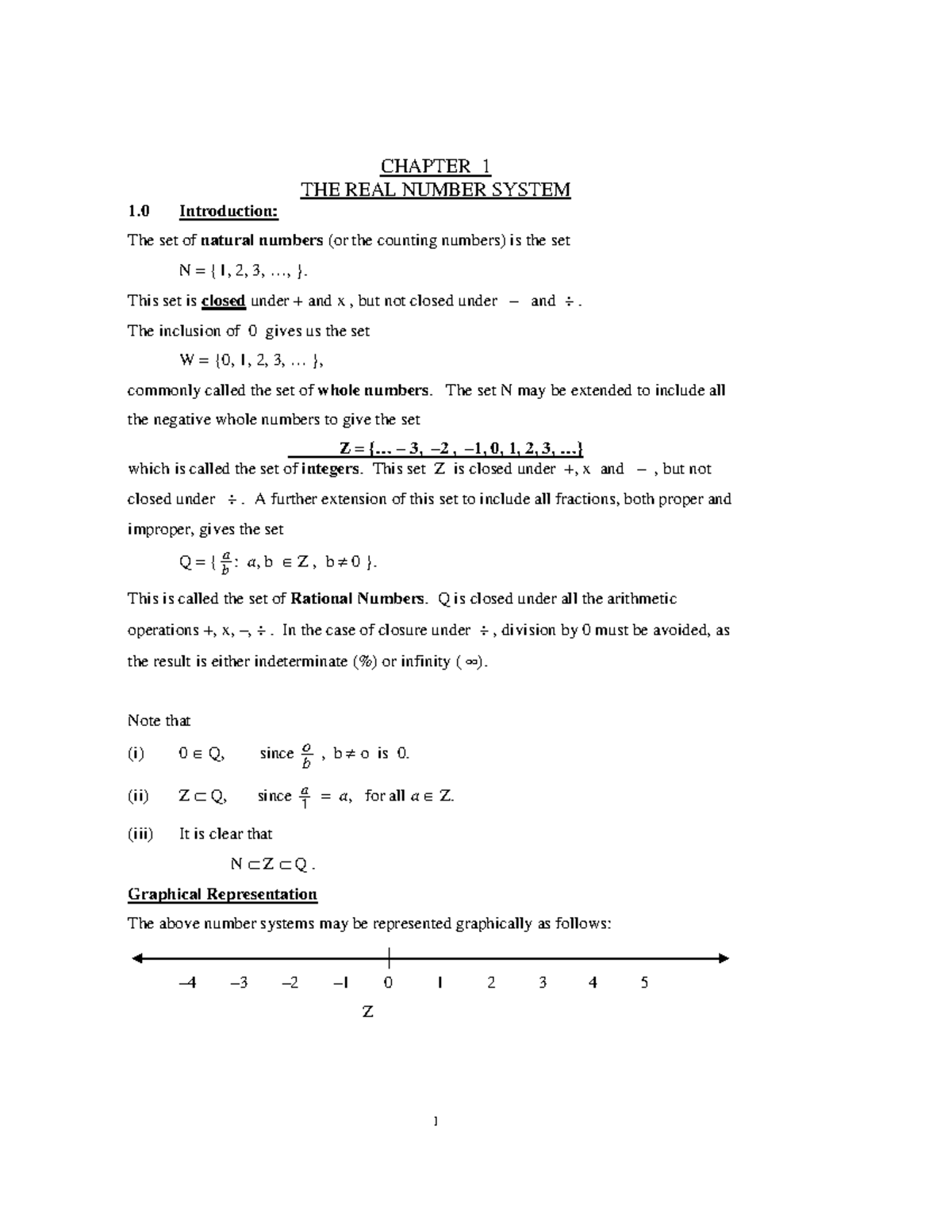 Concise note for Dummies .....Calculus I - CHAPTER 1 THE REAL NUMBER ...