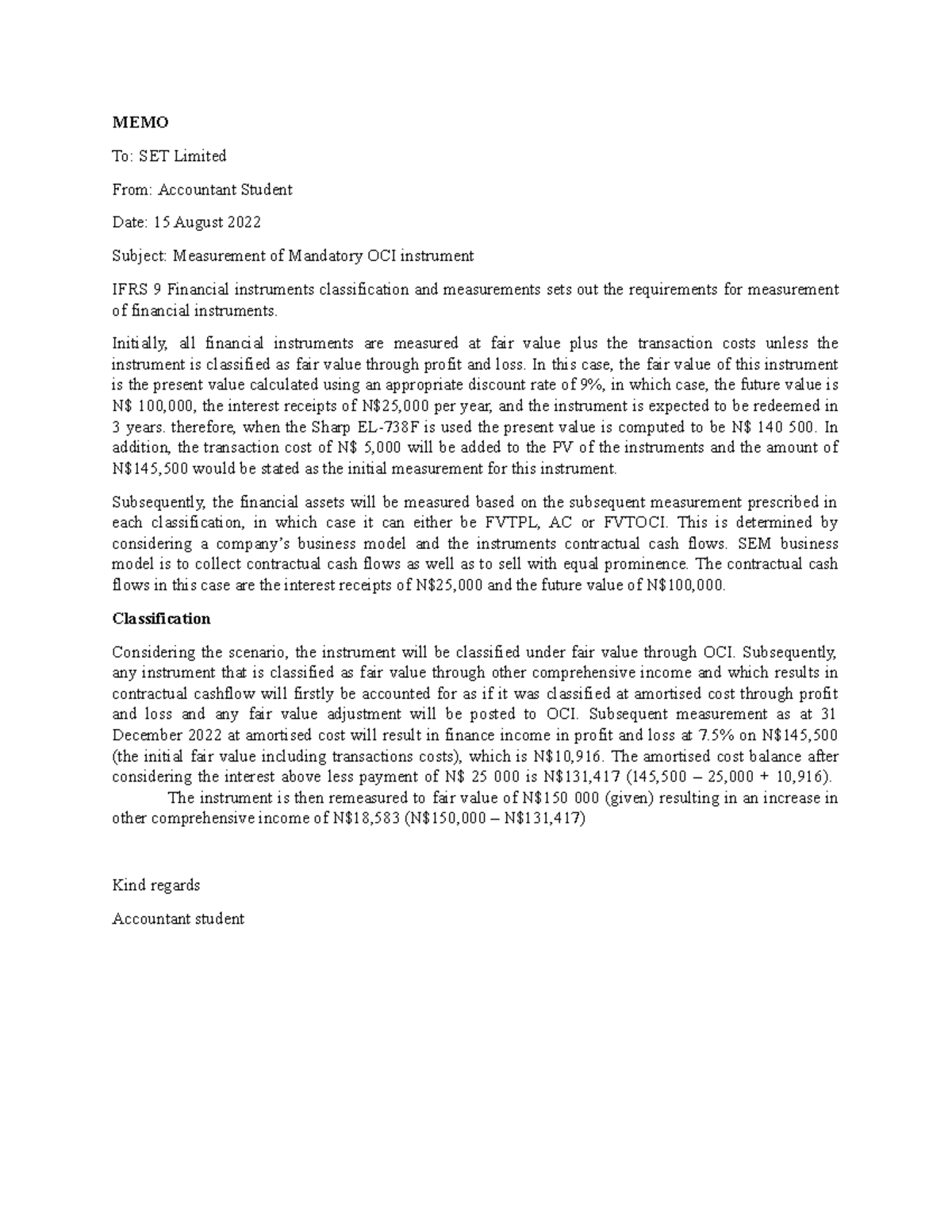 Memo, SET, Trans 3 - The work on economics regarding repo rate - MEMO ...