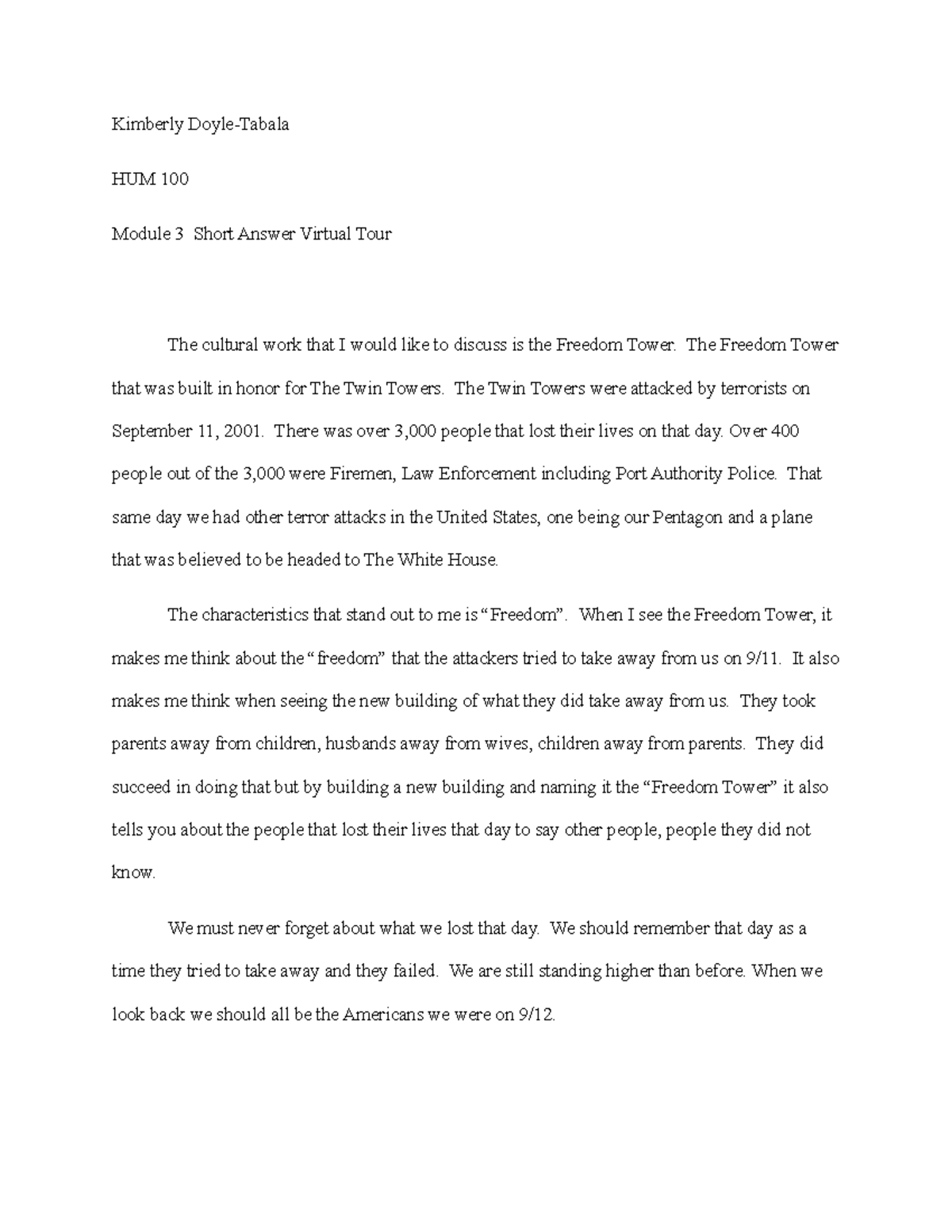 Module 2 Project Proposal - Kimberly Doyle-Tabala HUM 100 Module 3 ...