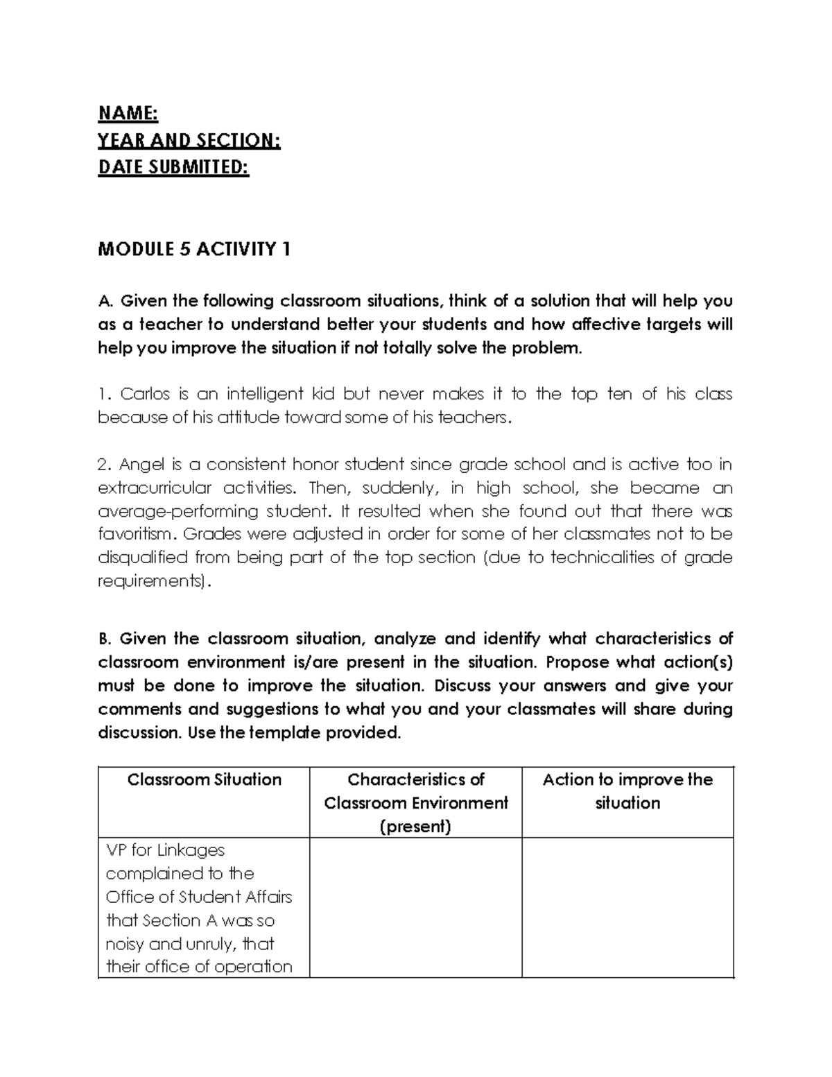 620419530 Educ 61 Module 5 Activity - NAME: YEAR AND SECTION: DATE ...