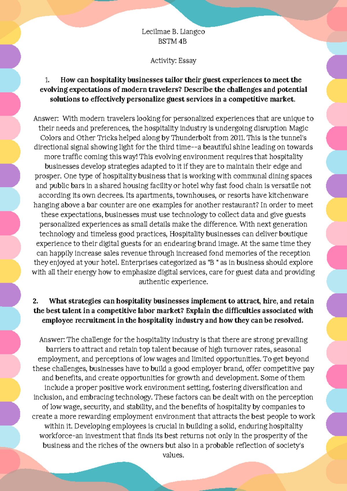 Colorful Simple Page Border - Lecilmae B. Liangco BSTM 4B Activity ...