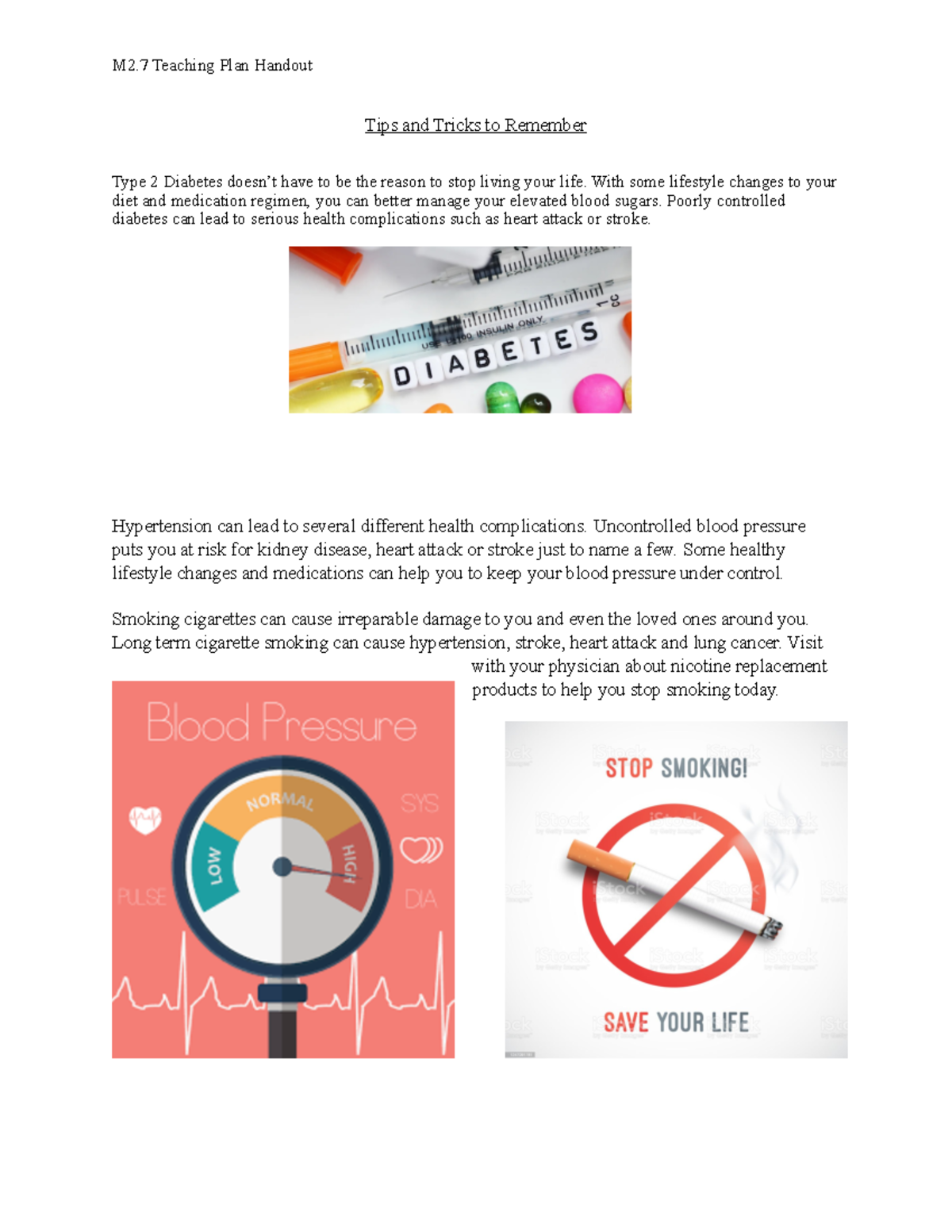 M2.7 Teaching Plan Handout - M2 Teaching Plan Handout Tips and Tricks ...