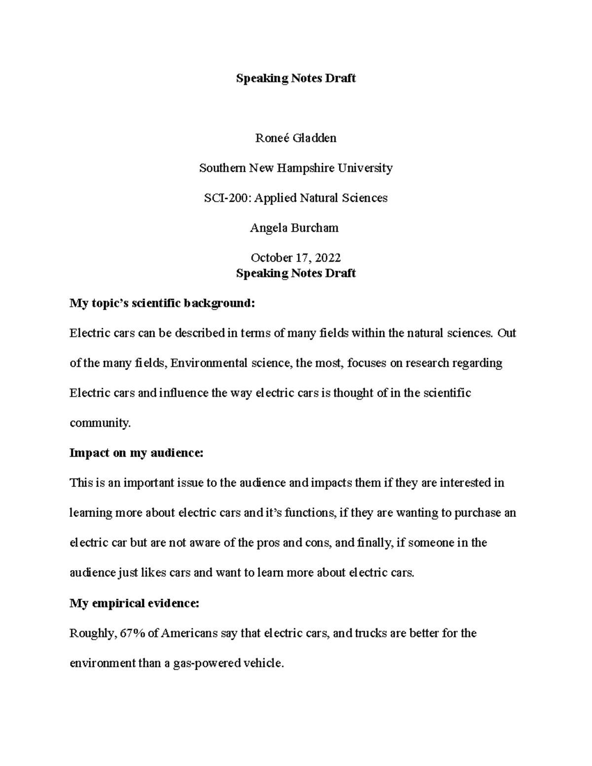 Speakingnotes Mod 7 - Speaking notes - Speaking Notes Draft Roneé ...