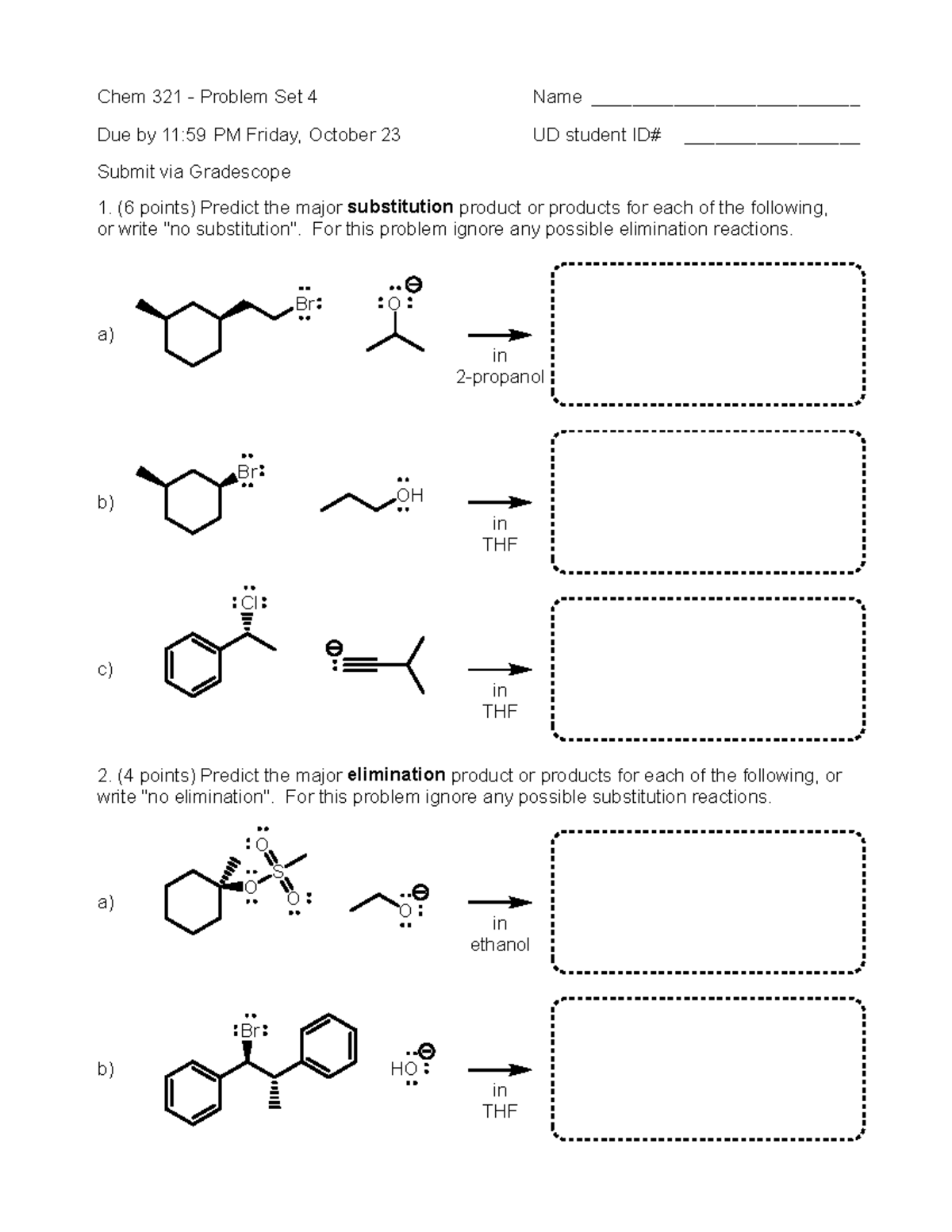 Chem 321 2020 fall problem set 4 - Due by 11:59 PM Friday, October 23 ...
