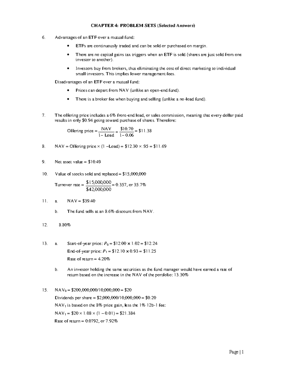 Chapter 04 - Answers - CHAPTER 4: PROBLEM SETS (Selected Answers) Page ...