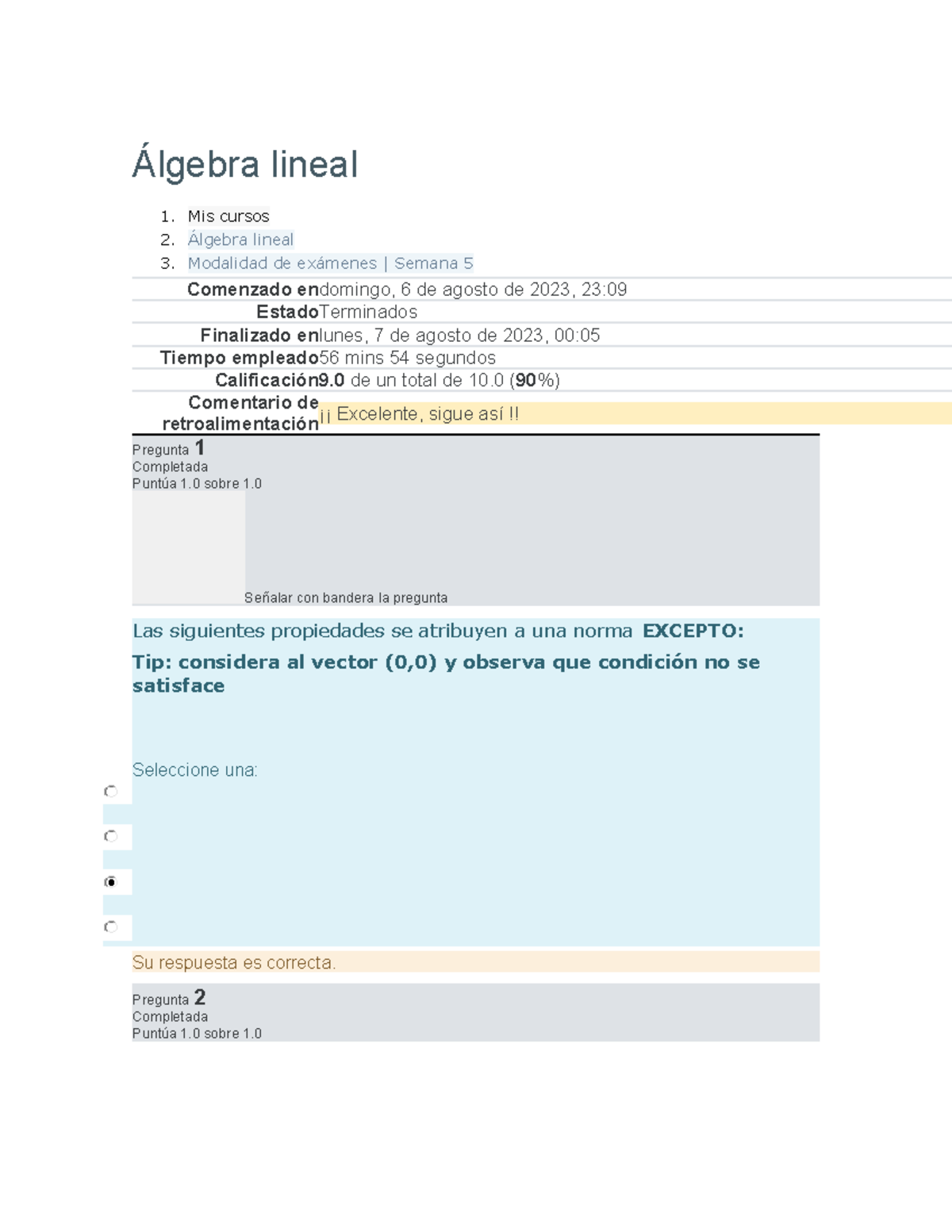 Álgebra lineal semana 5 - Álgebra lineal 1. Mis cursos 2. Álgebra ...