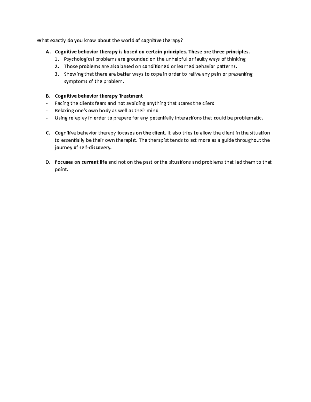 Ct and behavior - What exactly do you know about the world of cognitive ...