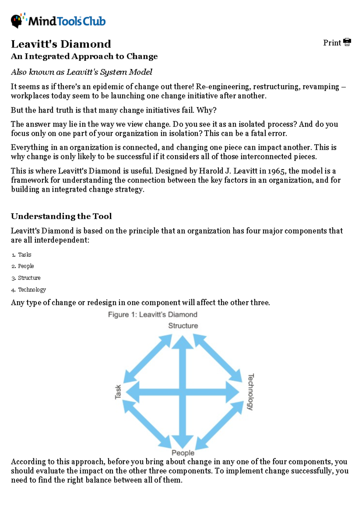 Texto 01 - Leavitts Diamond - An Integrated Approach to Change ...