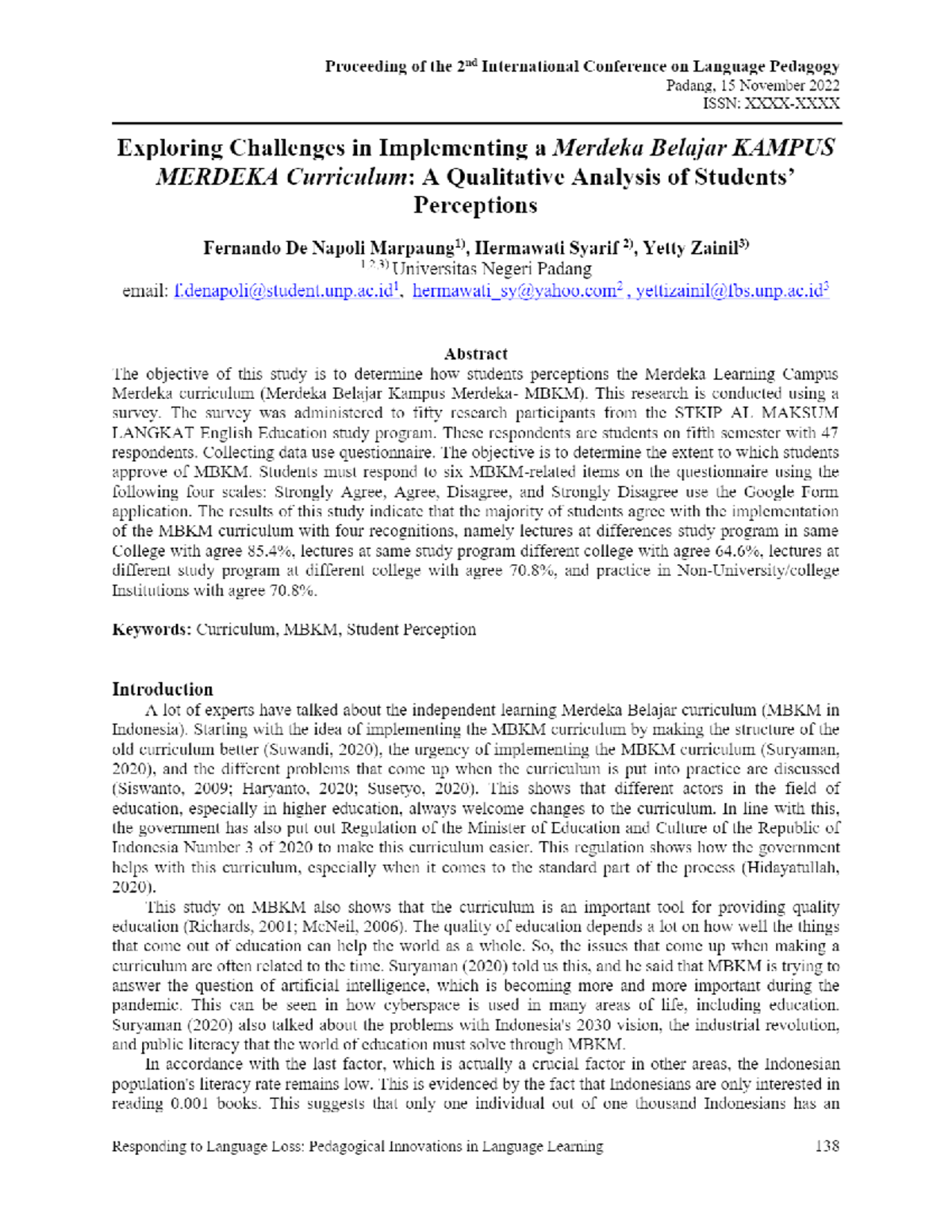 Exploring Challenges in Implementing a Merdeka Belajar Kampus Merdeka ...