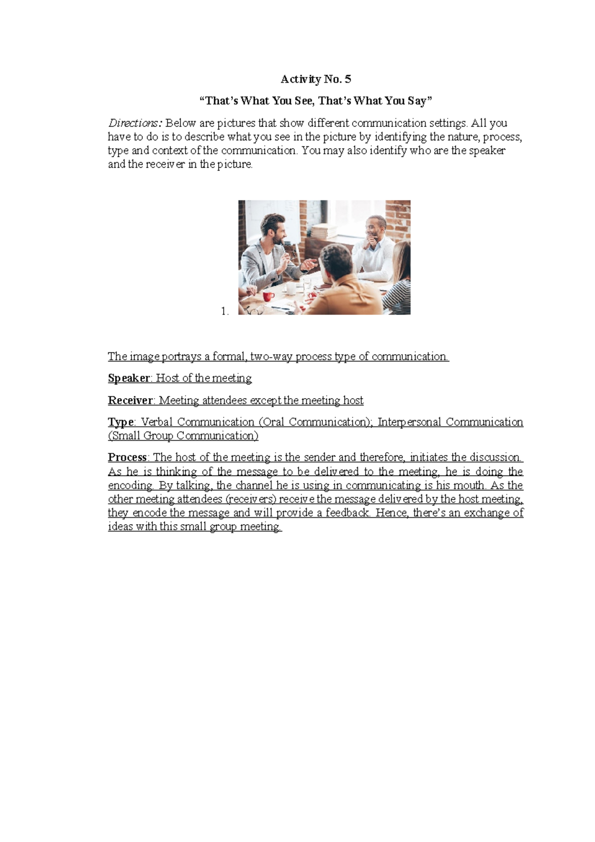 Activity No 5 m1-l1 - Activity No. 5 “That’s What You See, That’s What ...