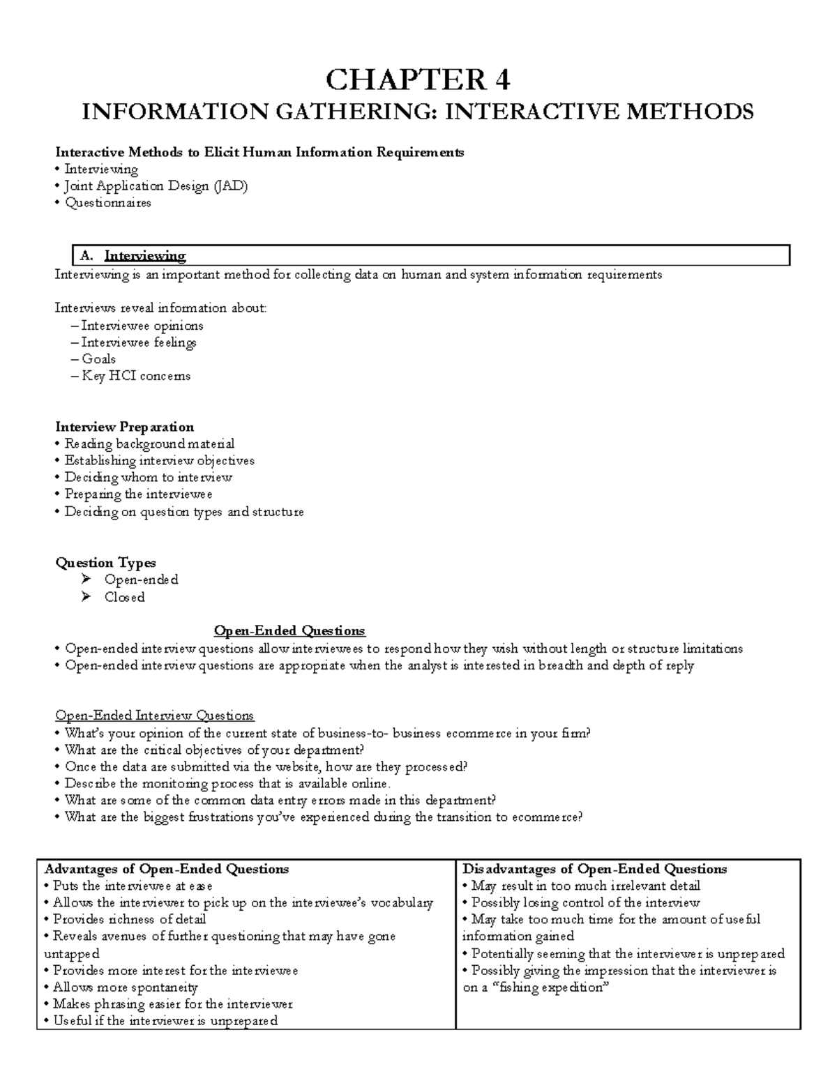 Kap4 - slides - CHAPTER 4 INFORMATION GATHERING: INTERACTIVE METHODS ...