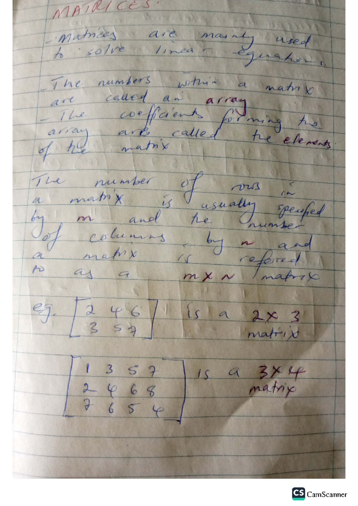 Matrices - Explained notes - Telecommunications law - Studocu