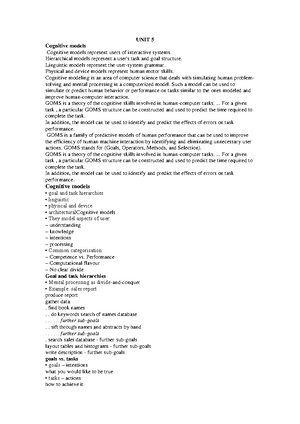 UNIT-1 - JNTUH - INTRODUCTION Human–computer interaction (HCI), alternatively man–machine - Studocu