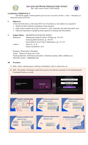 DLL Gen MAthematics WEEK 2 for passing - DAILY LESSON LOG DAILY LESSON ...