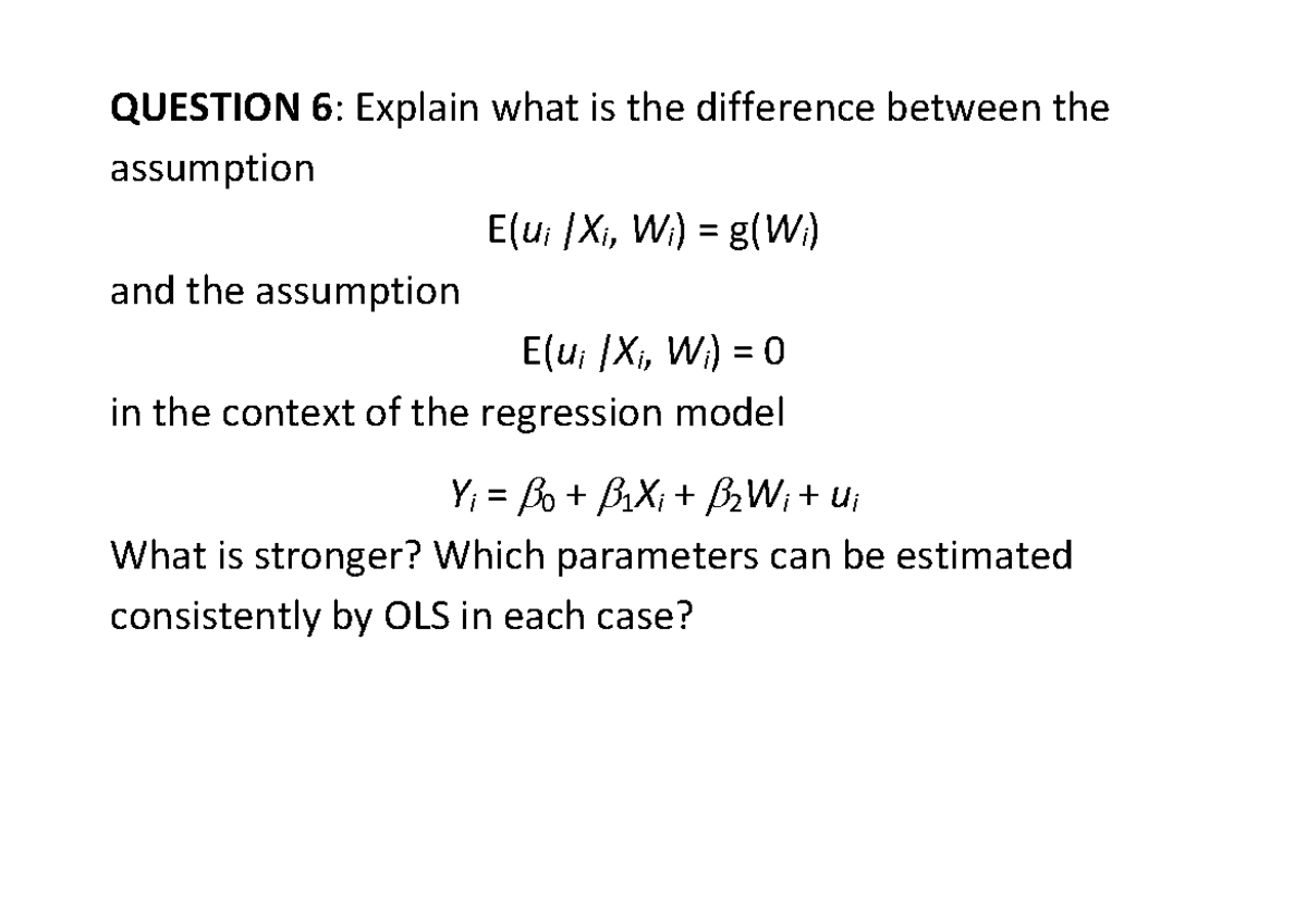 Quizz chapter 7 - QUESTION 6: Explain what is the difference between ...