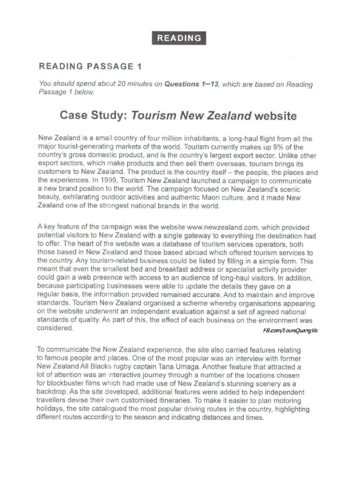 Cam 13 - Reading Test 1 - một bài test ielts cho mọi người cùng làm ...