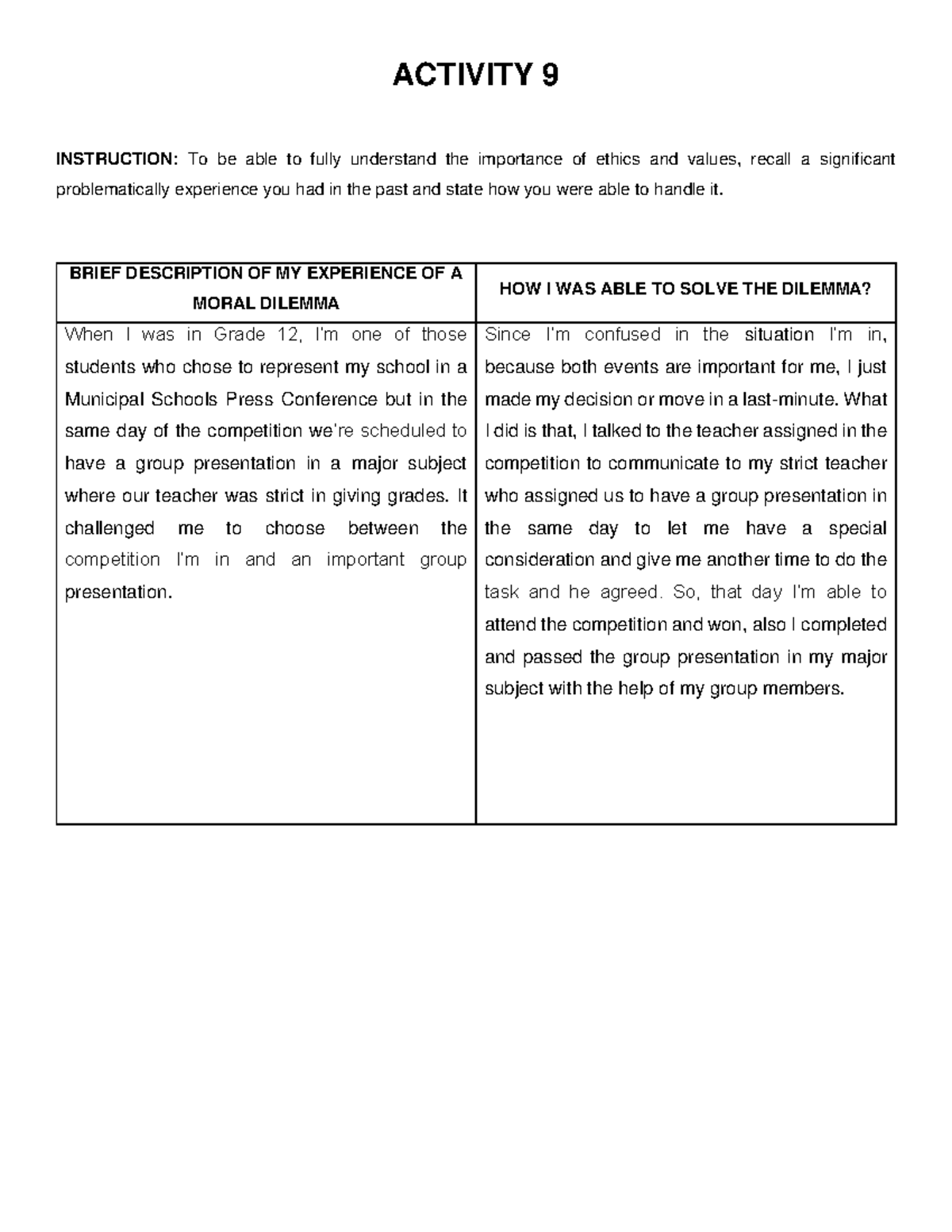 Activity 9 Ethics - For References and Self-Study - ACTIVITY 9 ...