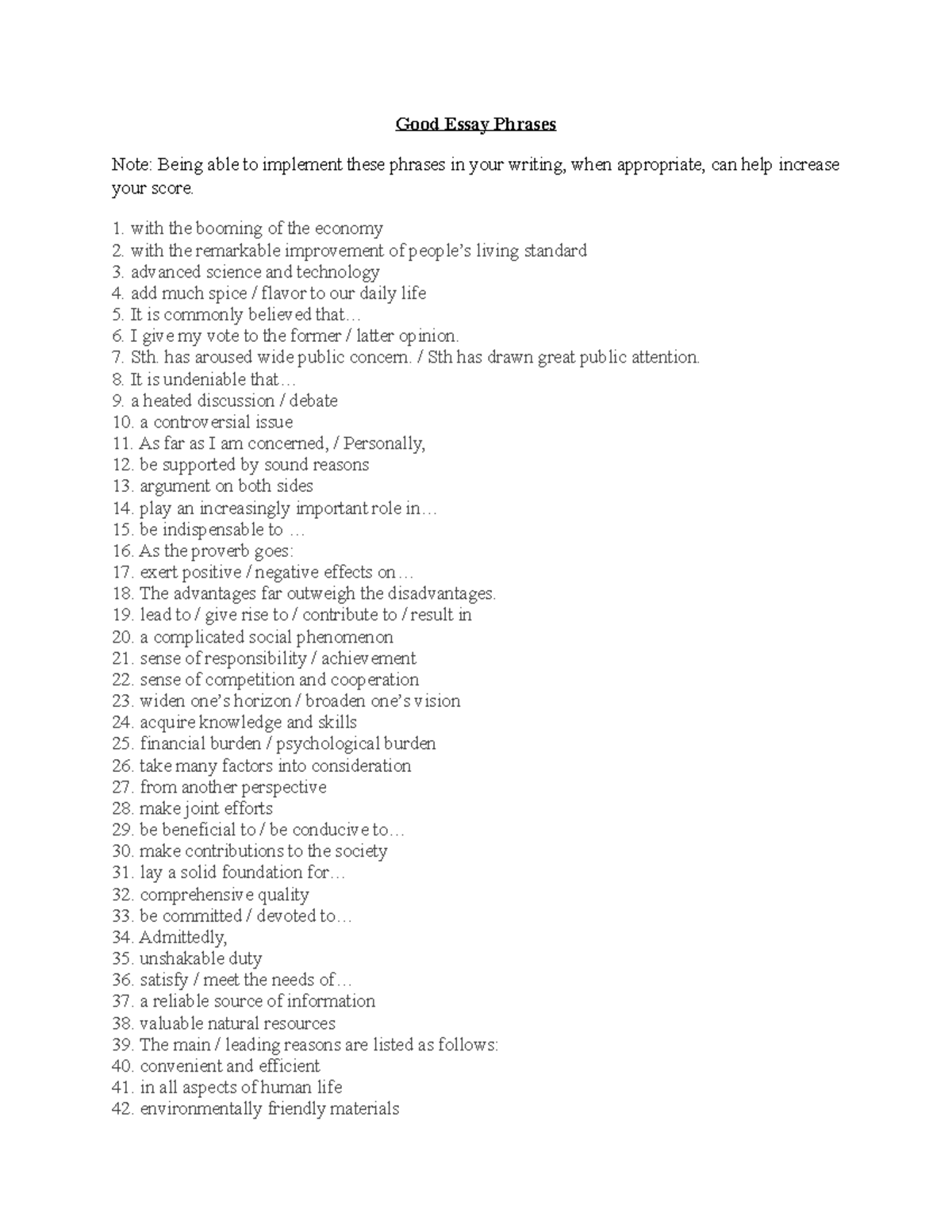 Good+Essay+Phrases - its all b - Good Essay Phrases Note: Being able to ...