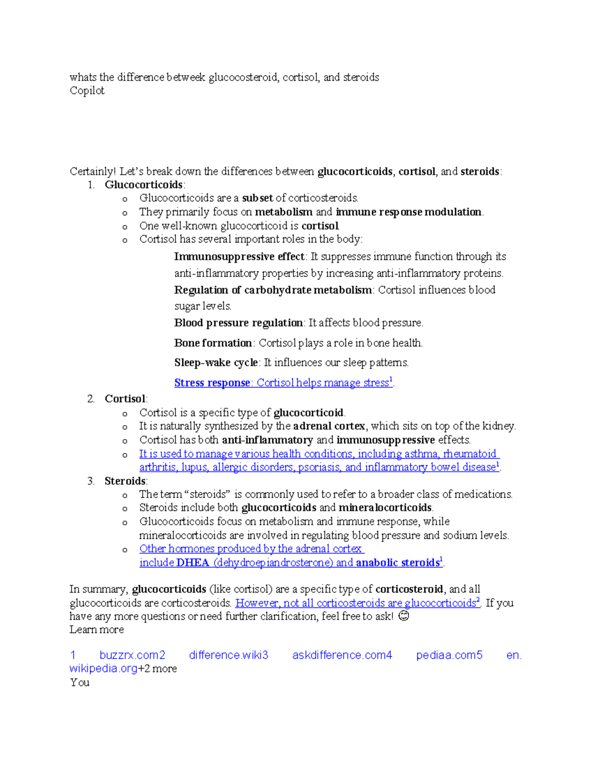 Review-addisn - Lecture - whats the difference betweek glucocosteroid ...