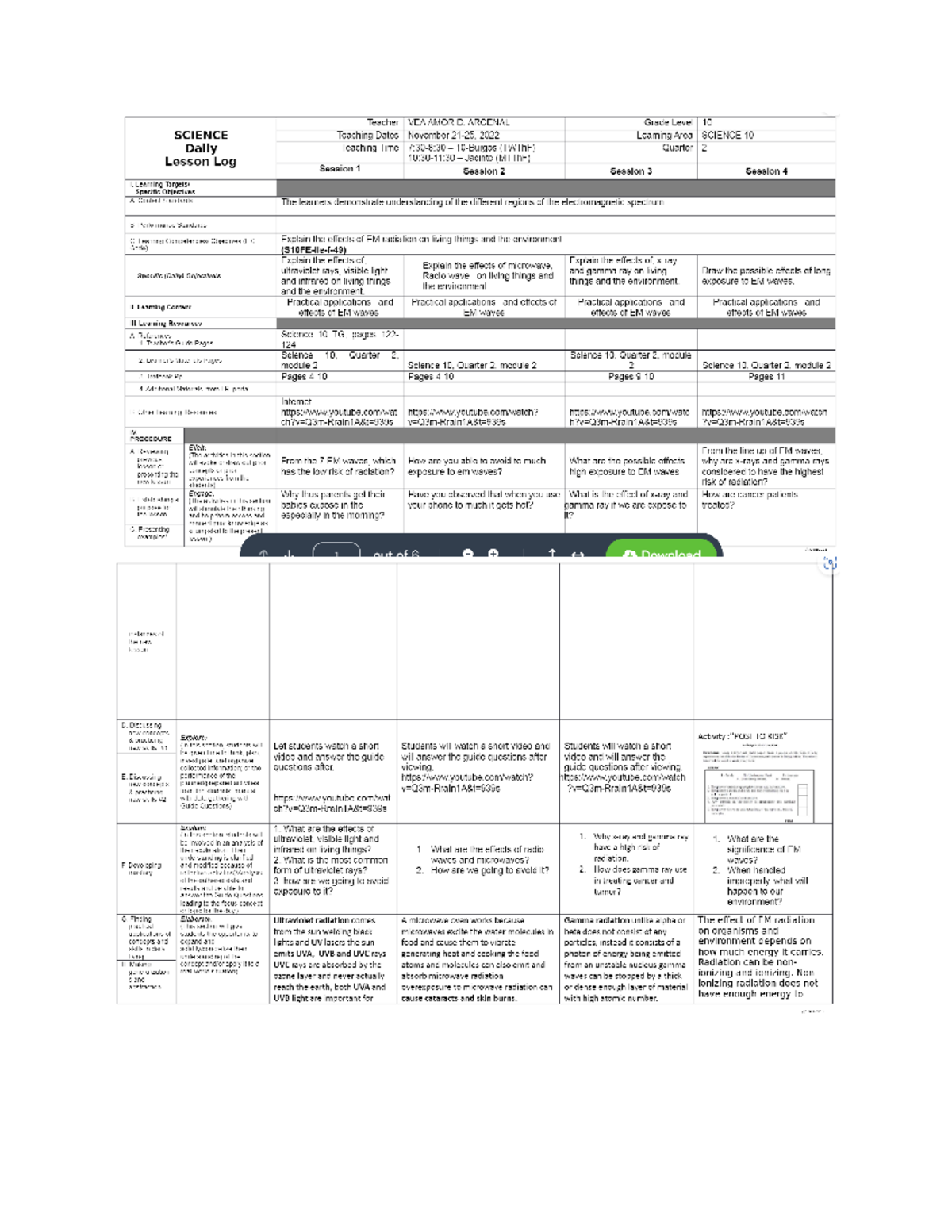 DLL Module 8 - Use the materials as my references for my teaching - BSED- Science - Studocu