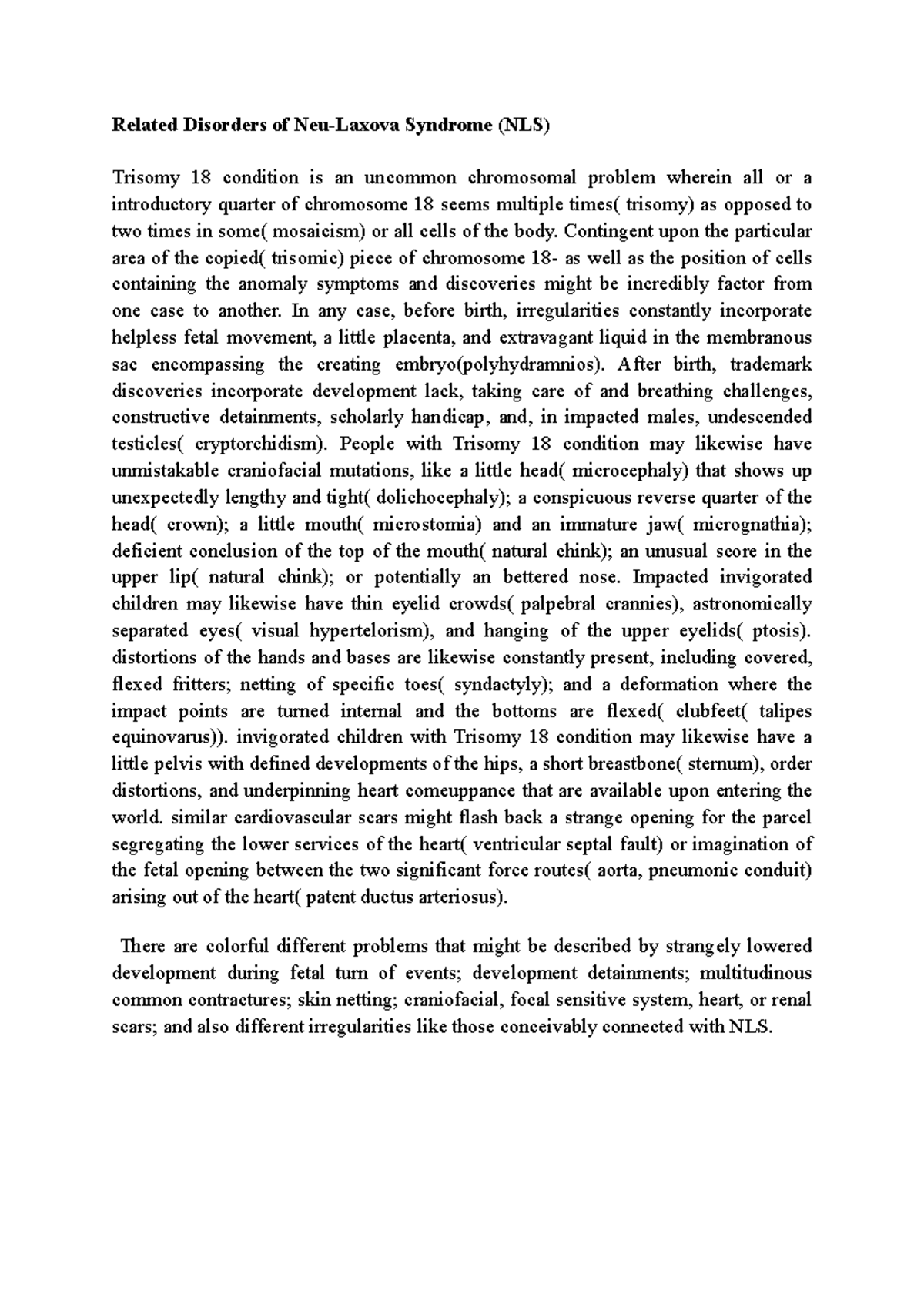 Diagnosis and treatment of Neu-Laxova Syndrome - Related Disorders of ...