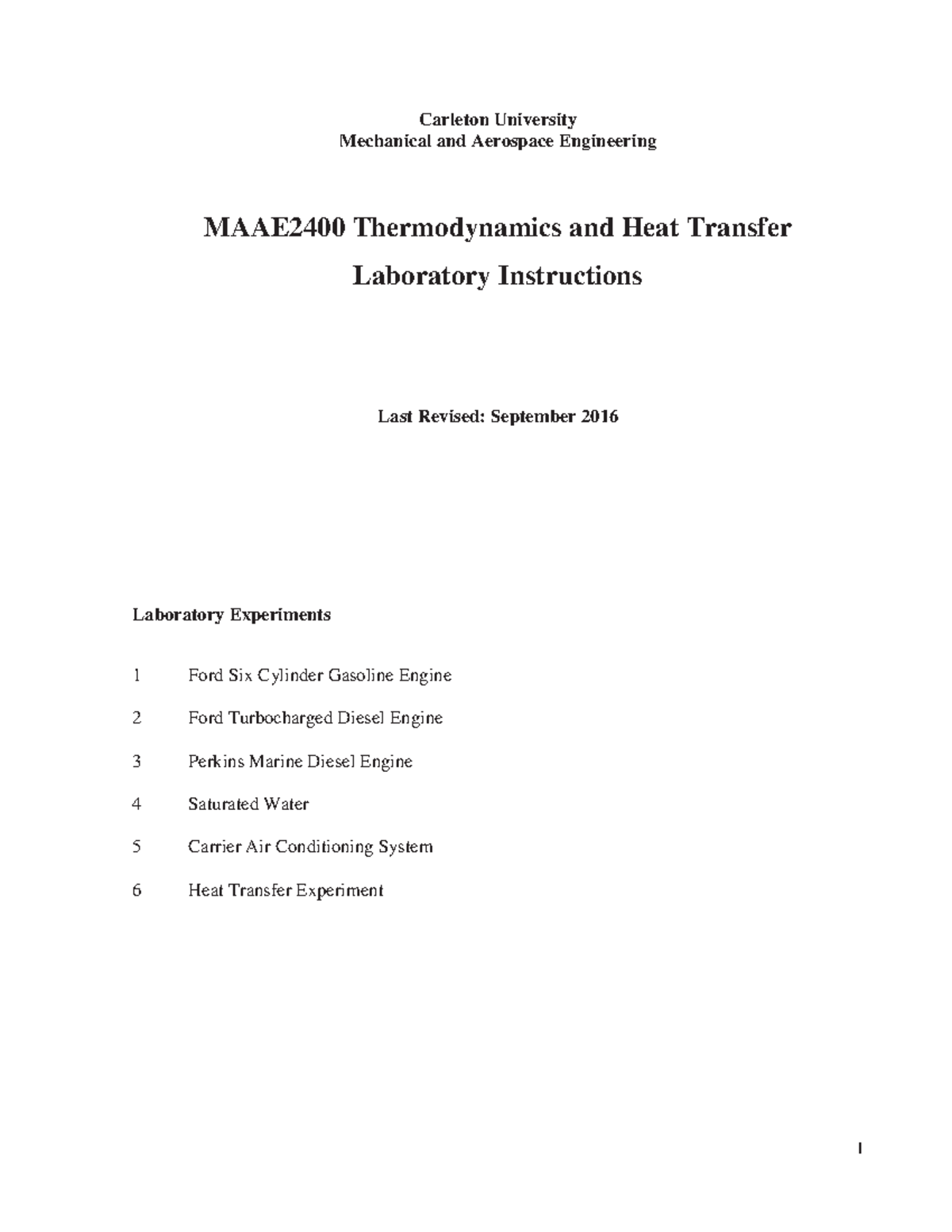MAAE 2400 lab instructions - Carleton University Mechanical and ...