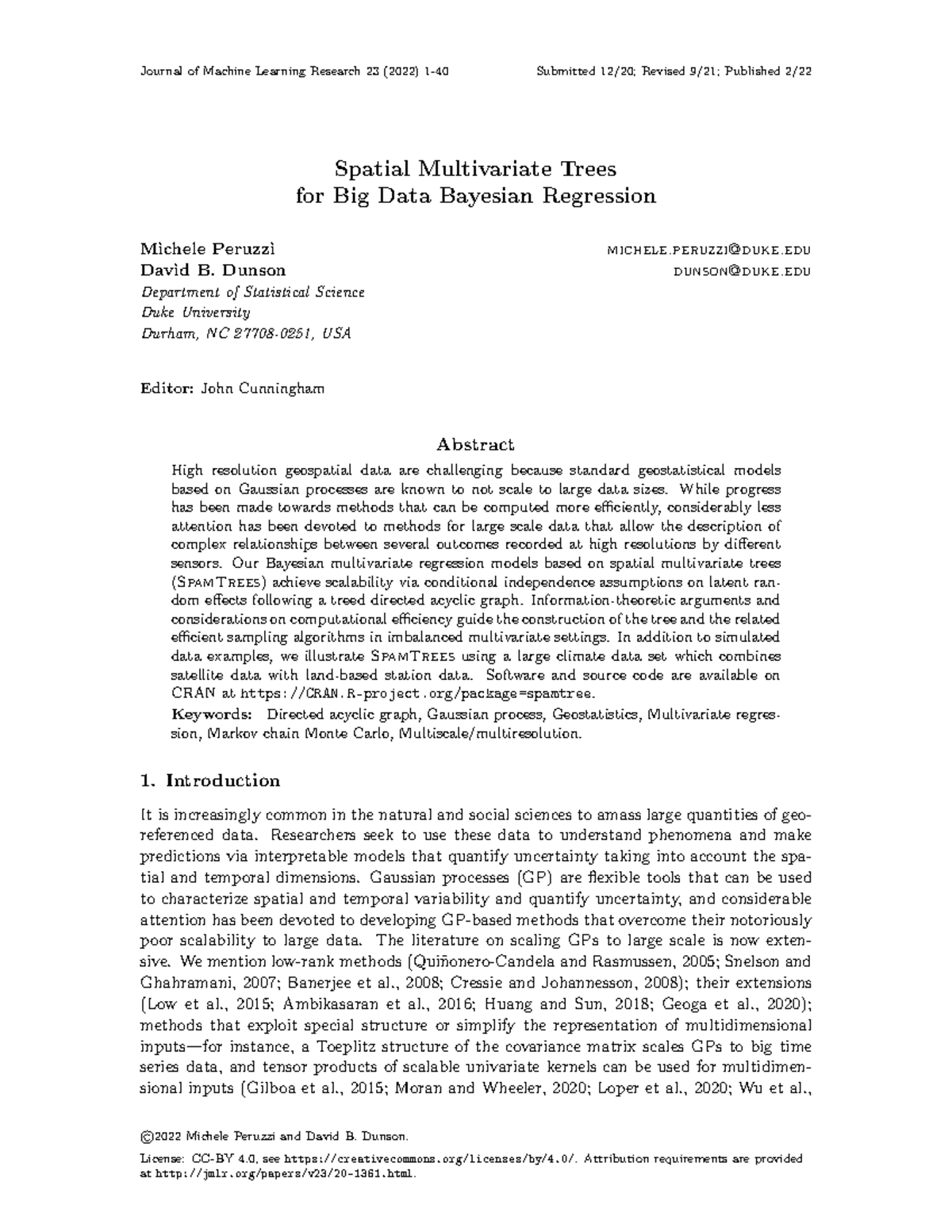 Big Data IEEE Paper - Journal of Machine Learning Research 23 (2022) 1 ...