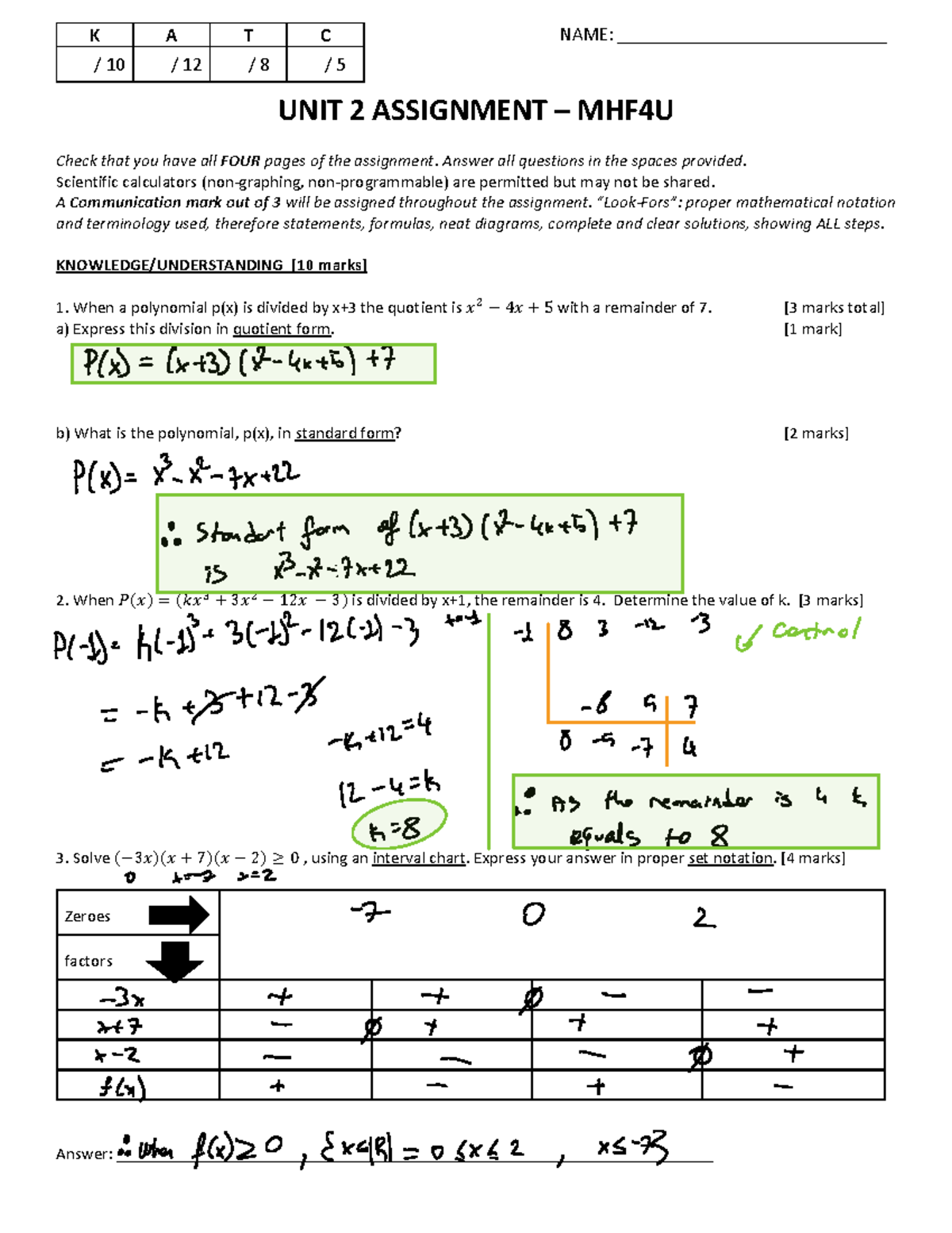 Unit 2 assignment - NAME: _____________________________ UNIT 2 ...