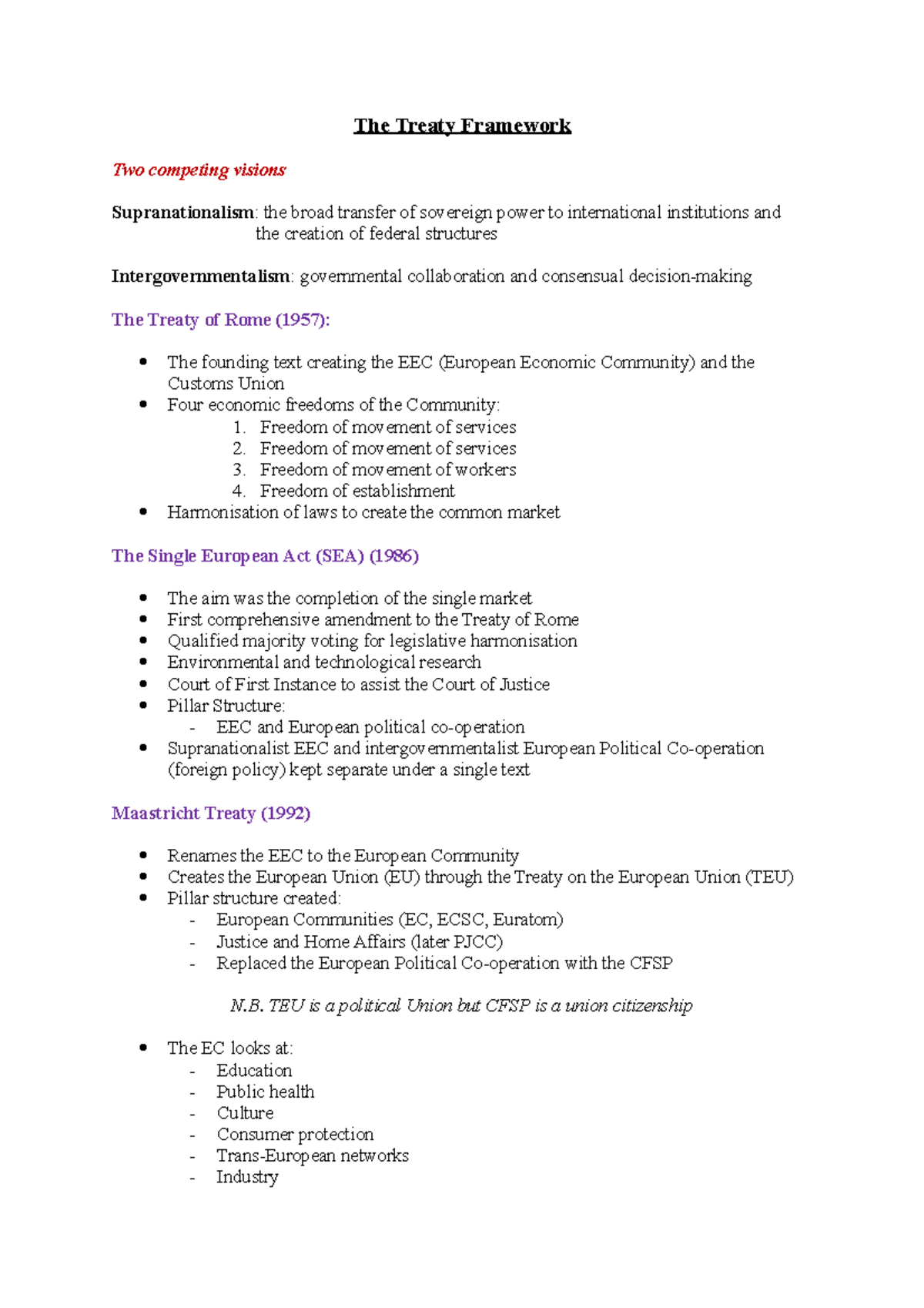 The Treaty Framework - Freedom of movement of services 2. Freedom of ...