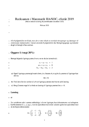 Matematik-samlede-noter - Matematik noter Matematik HA almen, 1. semester - Studocu
