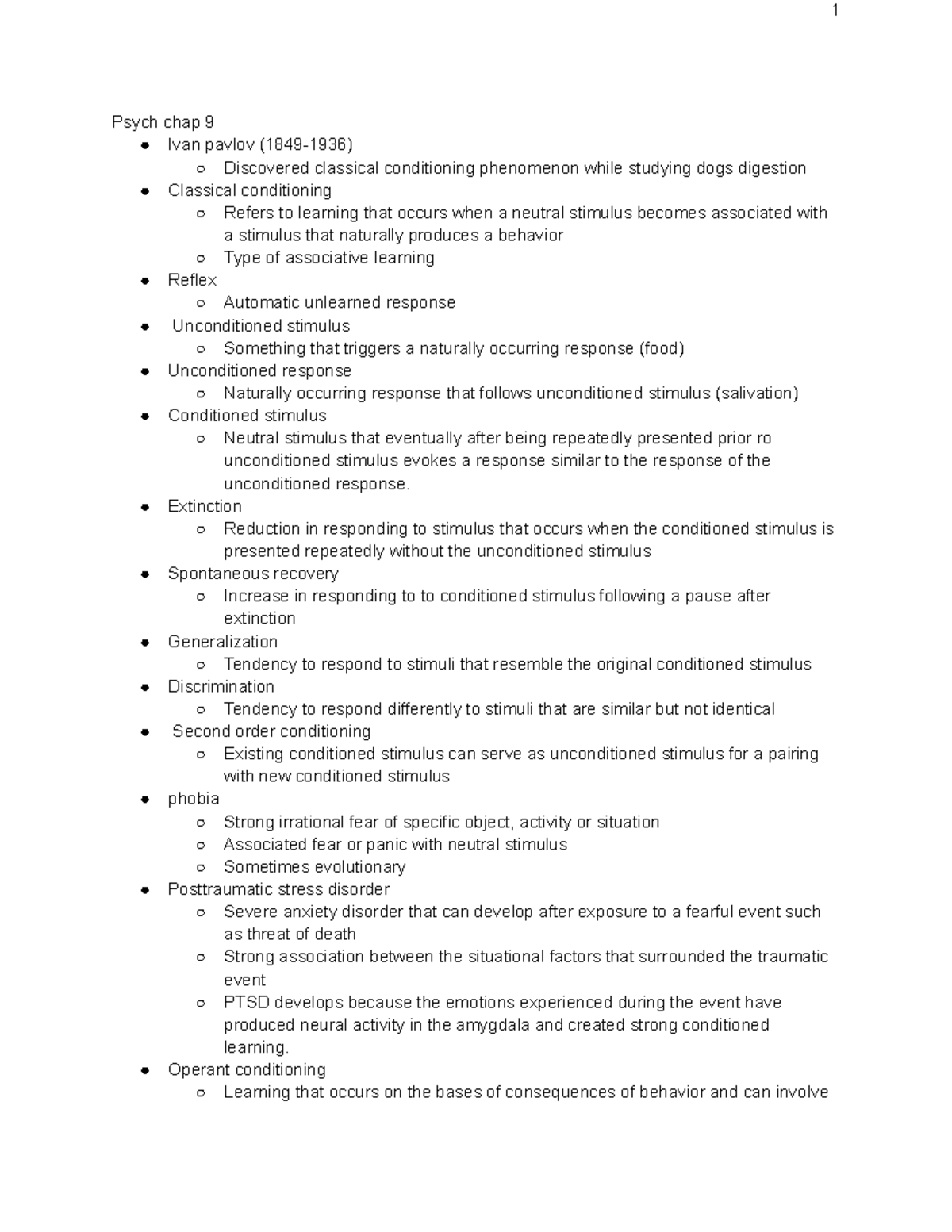 Psych chap 9 - notes from chapter 9 content - 1 Psych chap 9 Ivan ...