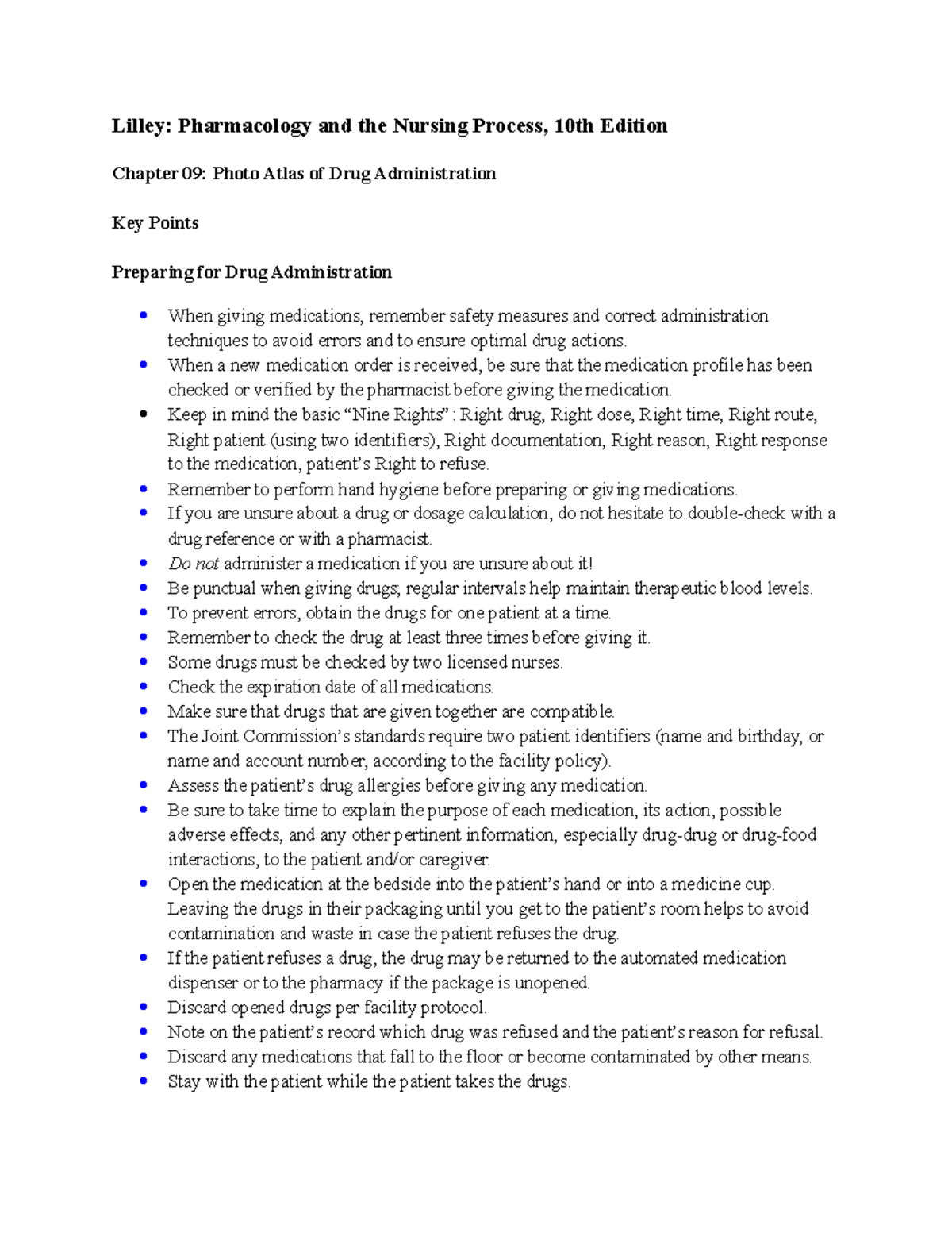 Ch. 9 Photo Atlas of Drug Administration - Lilley: Pharmacology and the ...