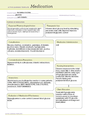 Insulins template ATI active learning template - VNSG 1429 - Studocu