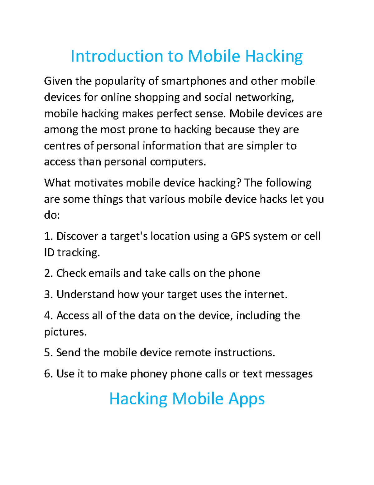 Introduction To Mobile Hacking And Hacking Mobile Apps Introduction